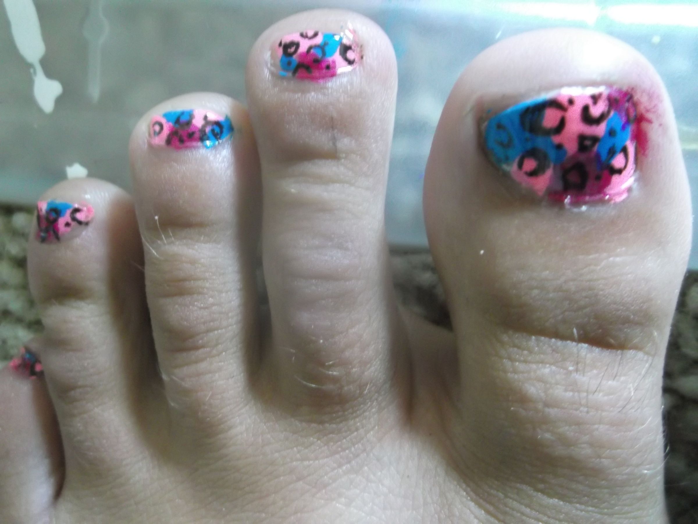 Cheetah Print Toe Nails