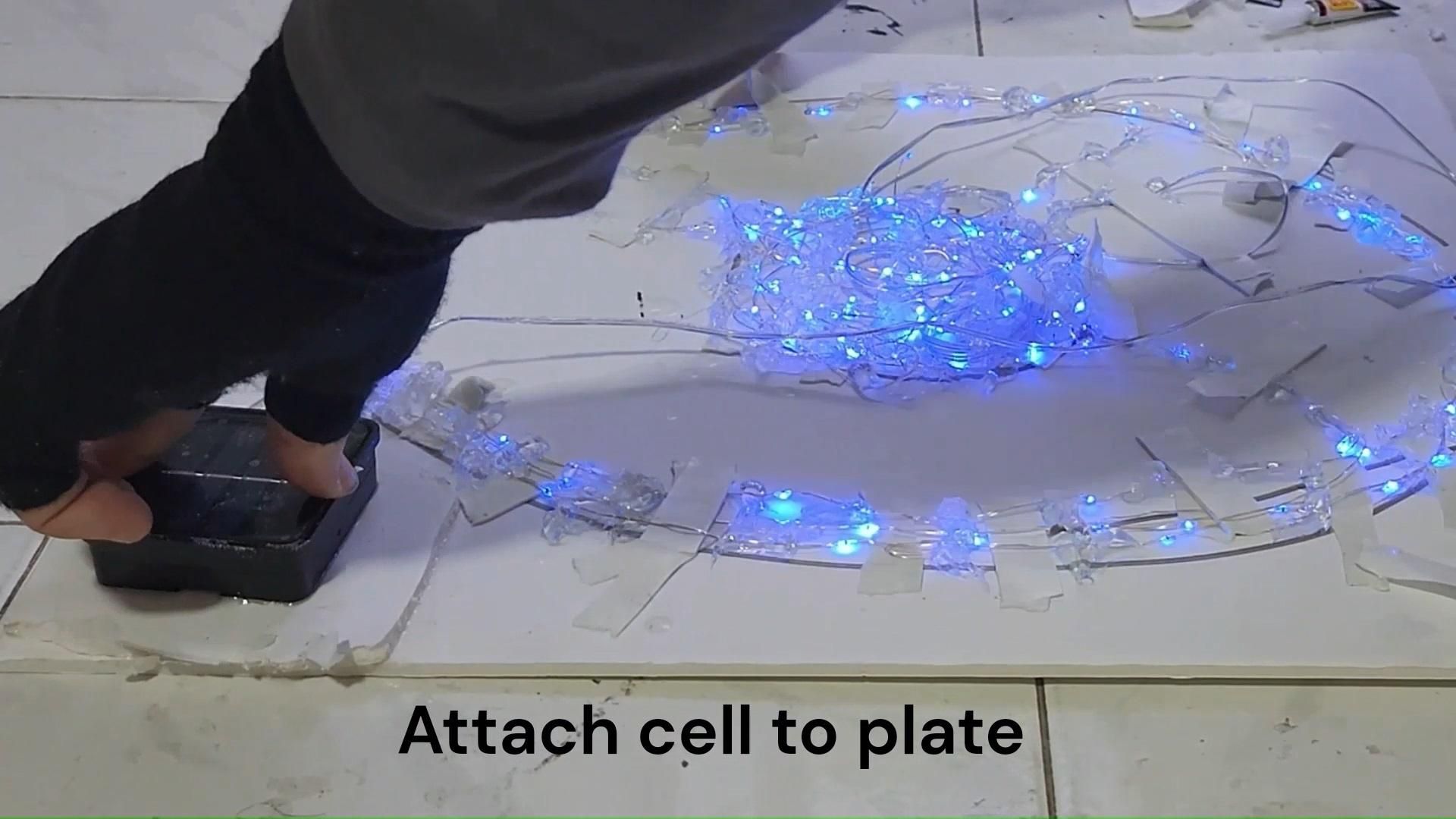 Making and Mounting Solar LED Light Street Art Images, on High Walls ...