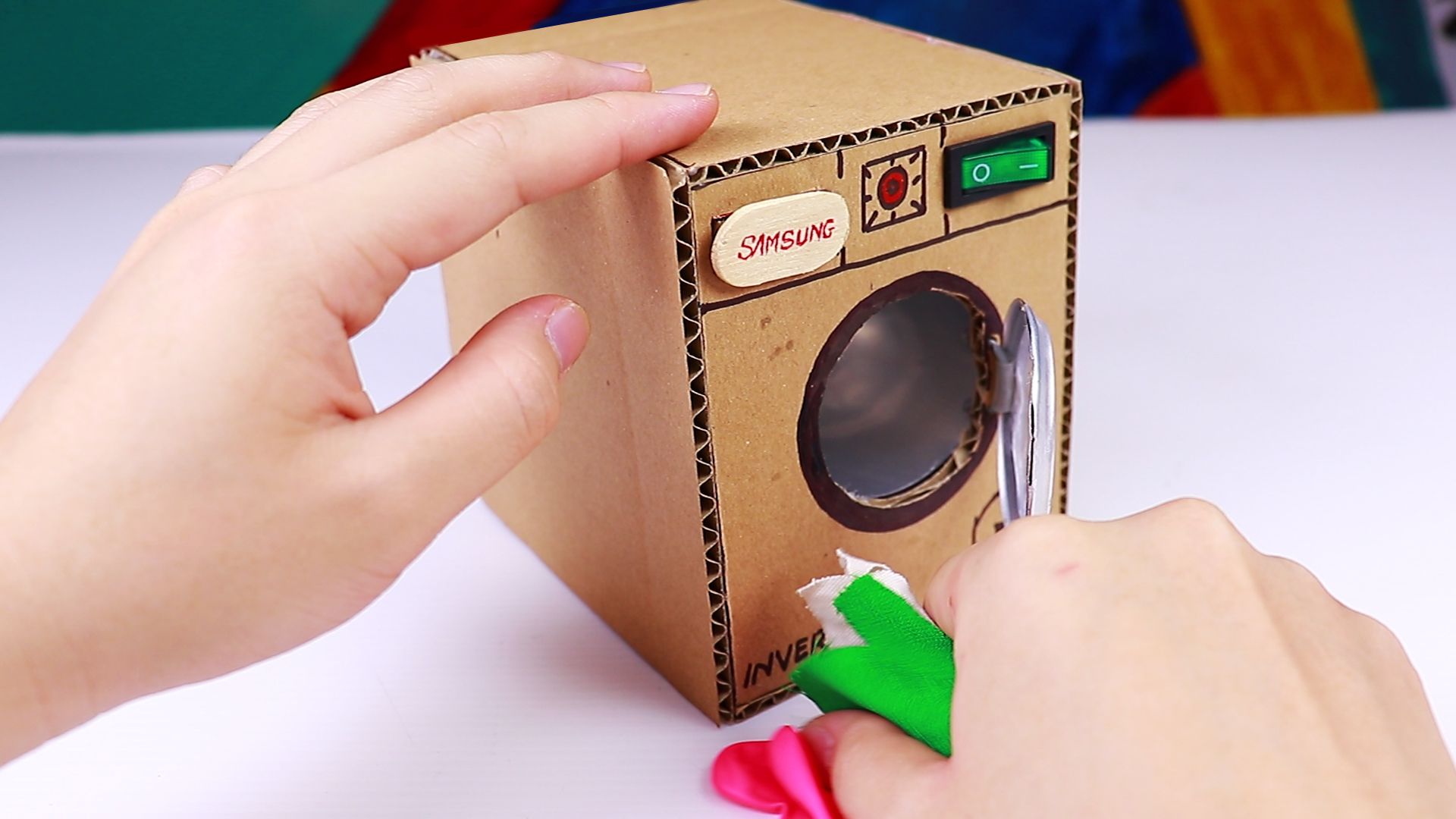Make Washing Machine From Cardboard : 11 Steps (with Pictures ...