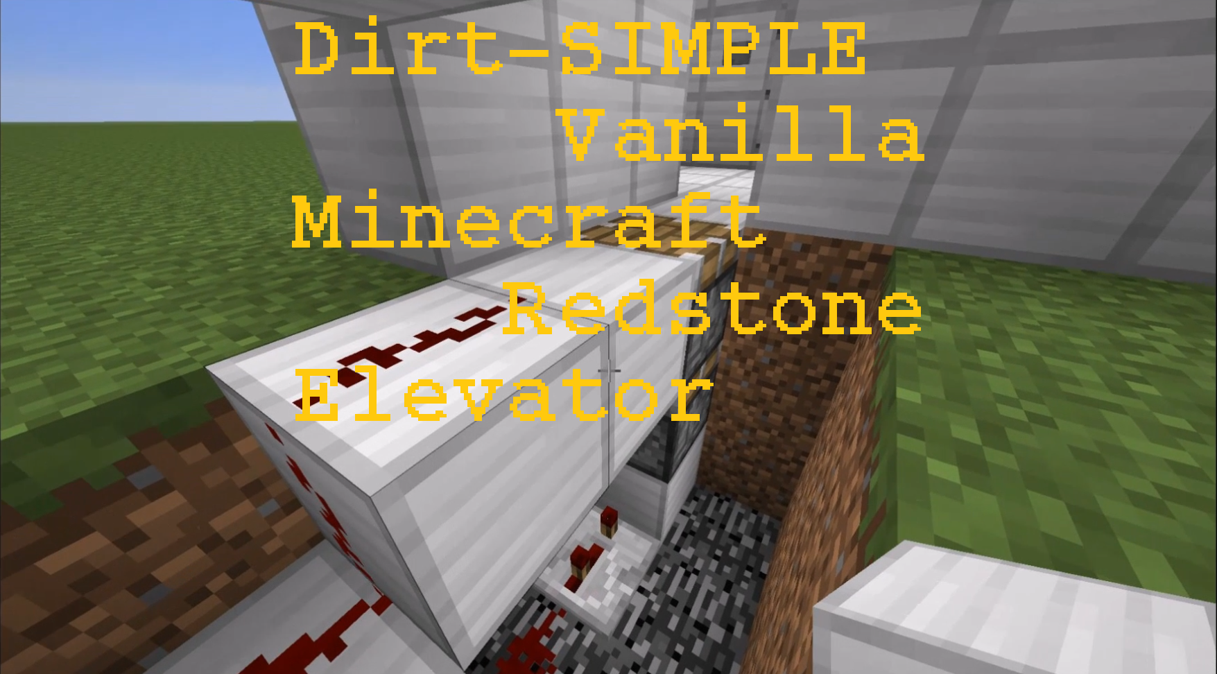 SIMPLE Redstone Elevator (1 Story) - Vanilla Minecraft PC (all Redstone ...