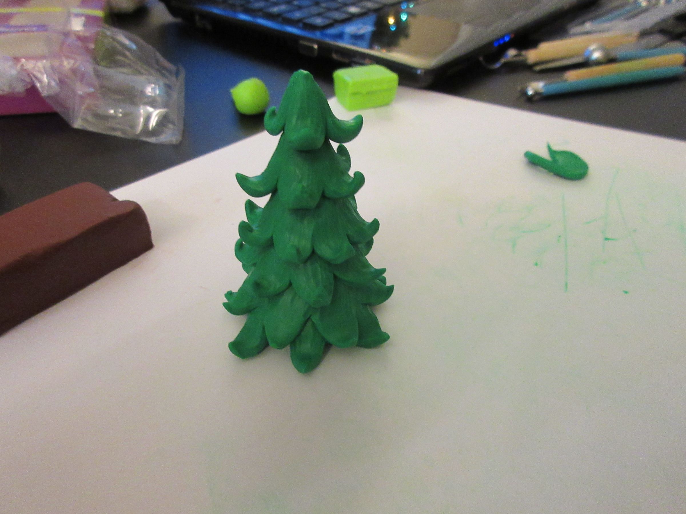 Polymer Clay Christmas Tree With Hanging Ornaments : 10 Steps (with ...