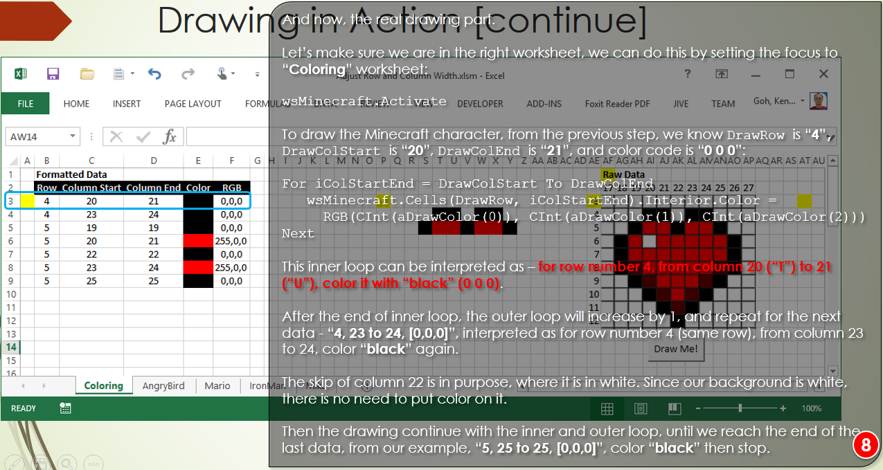 Learn to Code: Pixel Art Drawing With Microsoft Excel : 13 Steps ...