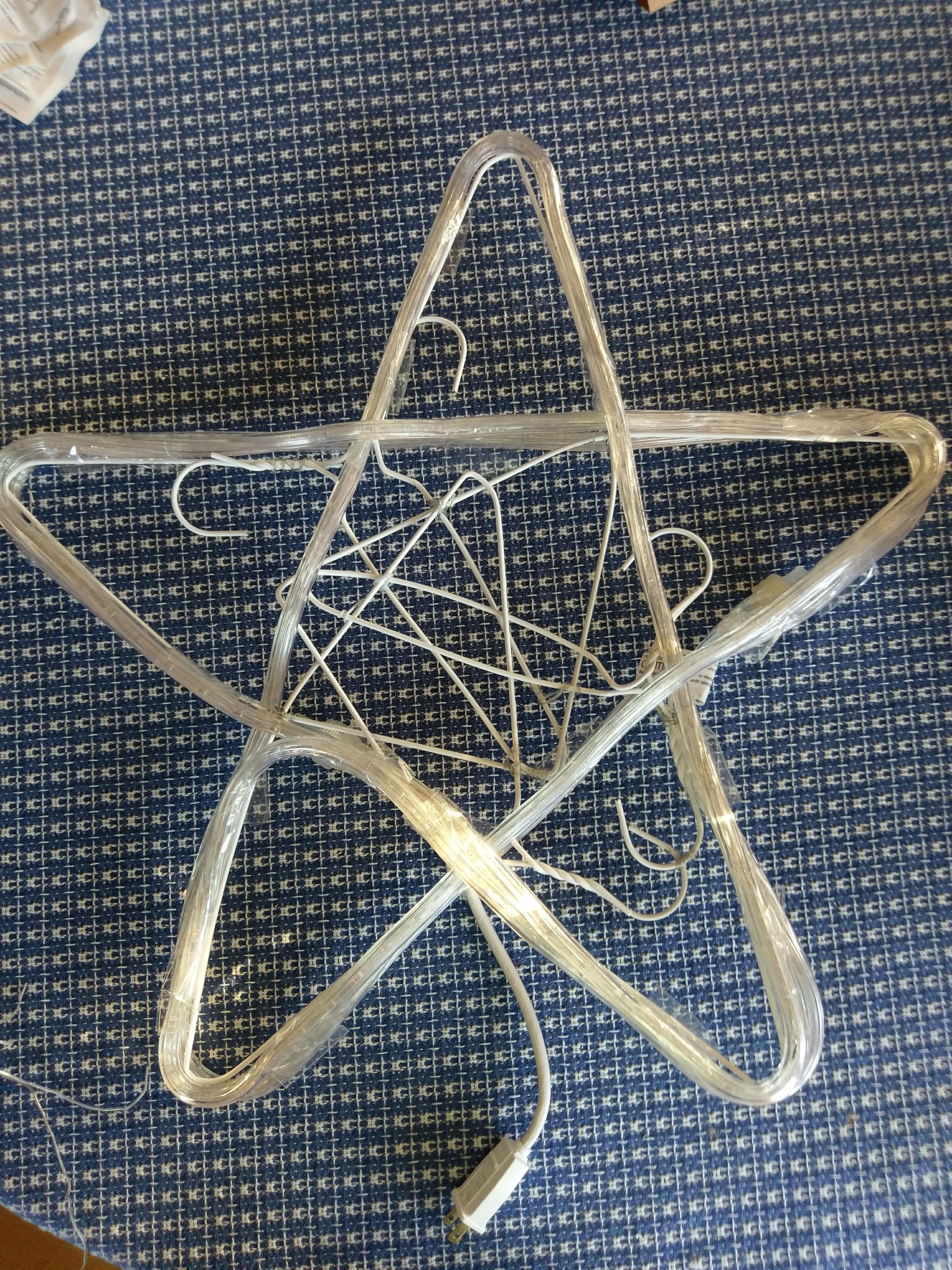 Intro: DIY Lighted Star ~ From 5 Coat Hangers & a Rope Light : 10 Steps ...