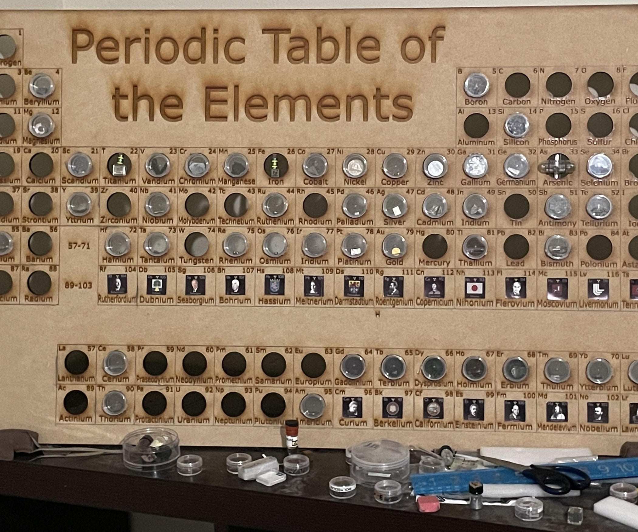 Laser Cut Periodic Table of the Elements Board : 5 Steps - Instructables