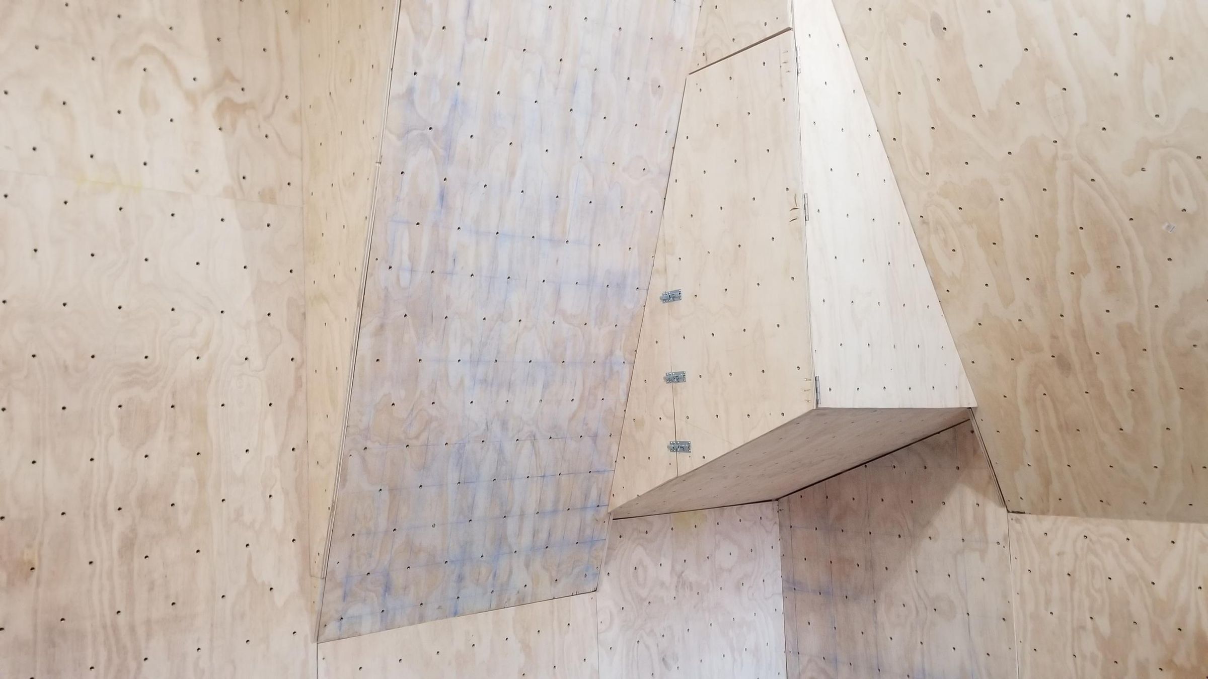 How to Build a Garage Bouldering Wall With Inside Storage Shelves : 13 ...