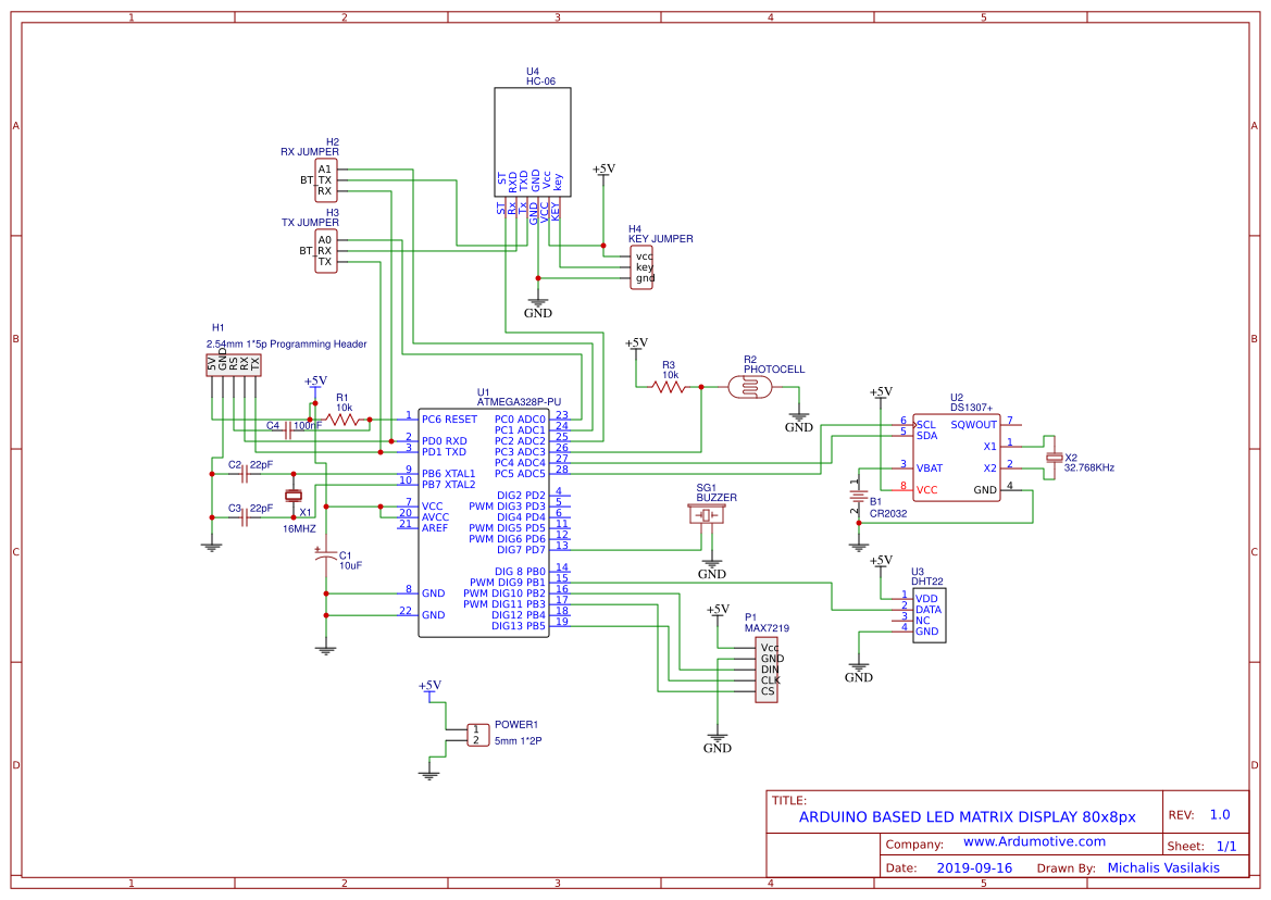 BT LED Matrix Display - 80x8 Px Arduino Based : 5 Steps (with Pictures ...