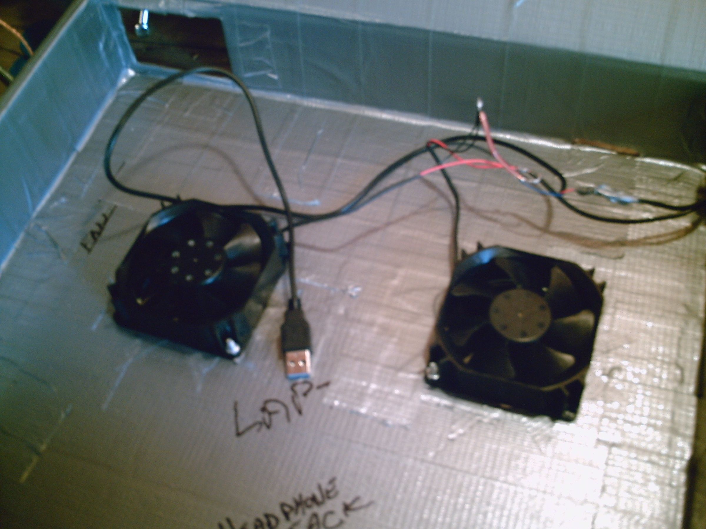 USB Power Fan Cooled, Built in USB Hub, Laptop Bag Part 1 : 6 Steps ...