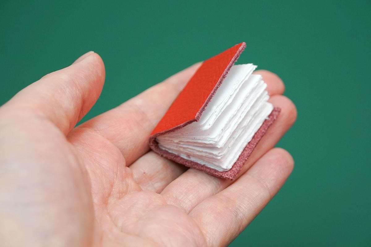 DIY Mini Book With Long Stitch Binding | How to Make a Tiny Bound Book ...