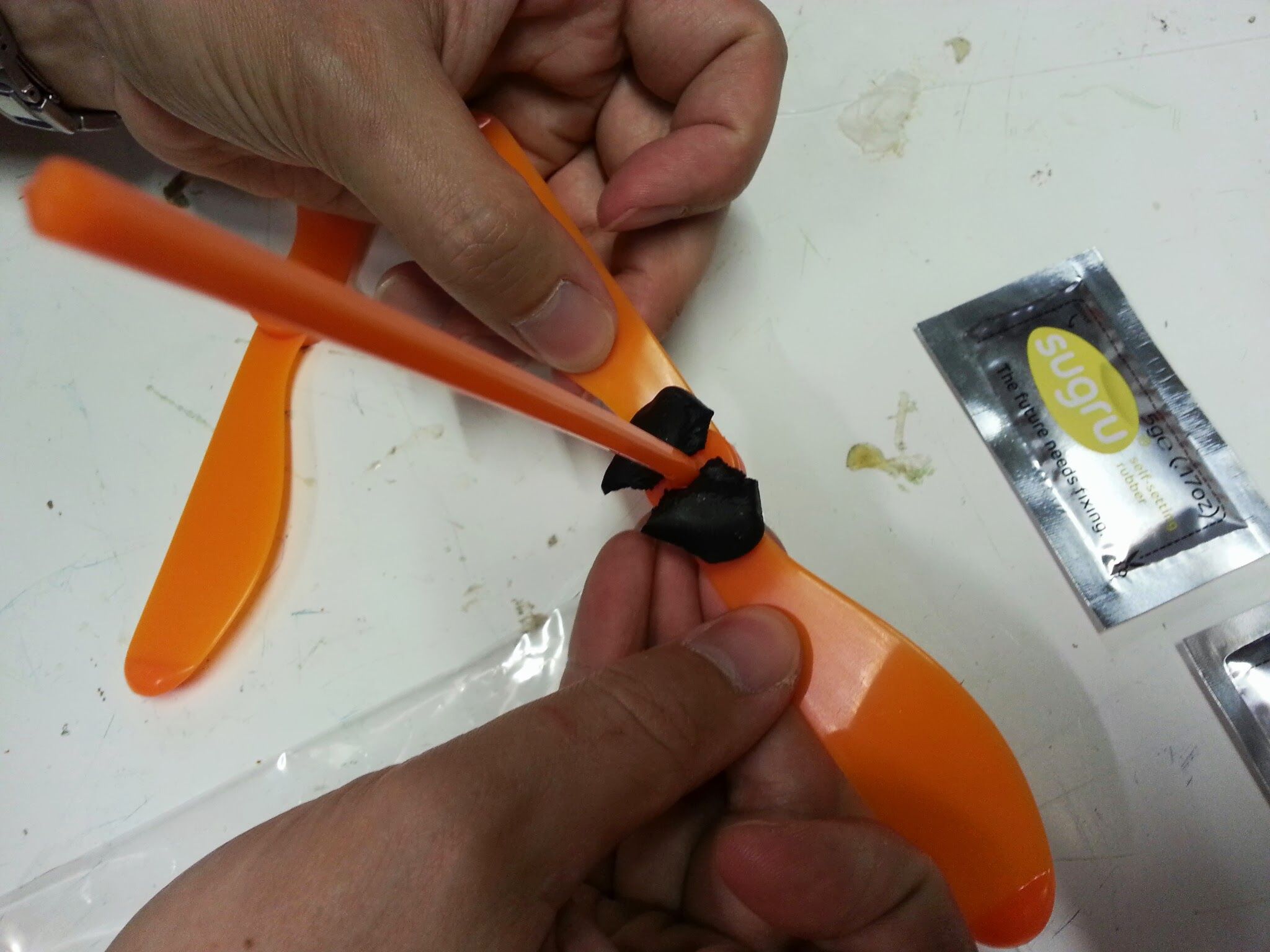 Use Sugru to Upgrade a Hand Copter Toy - Instructables