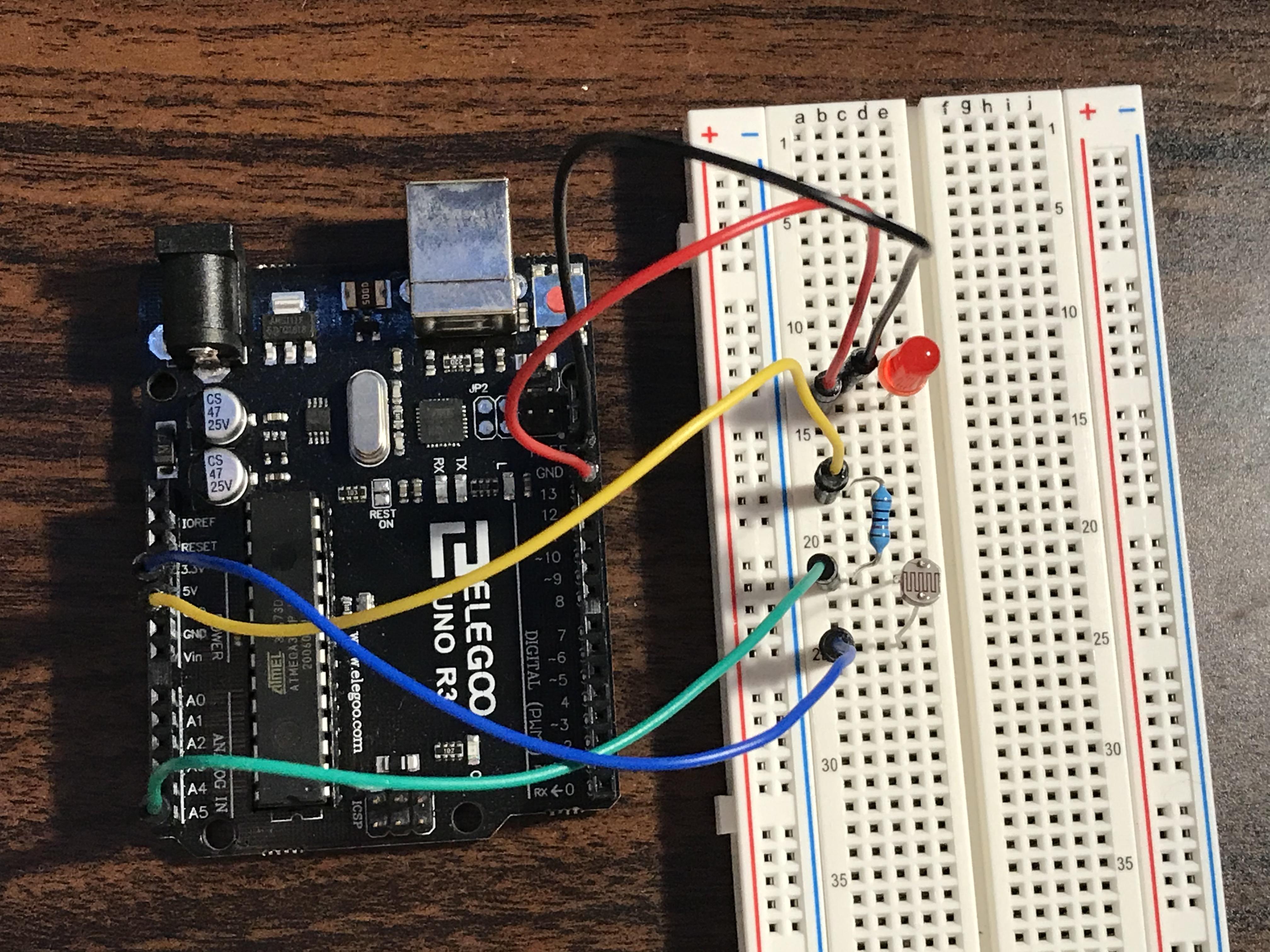 How to Use a Photoresistor to Light an LED With Aurduino : 12 Steps ...