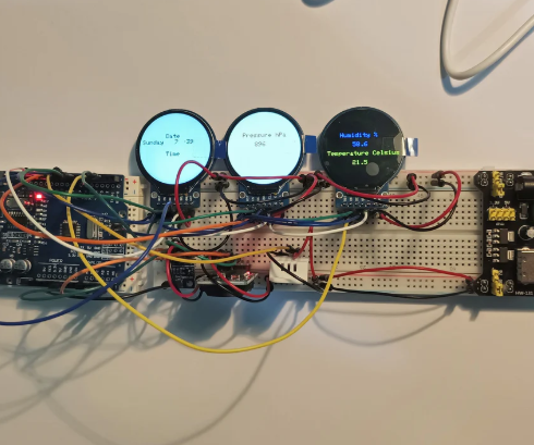Retro Barometer With Round Displays : 3 Steps (with Pictures ...