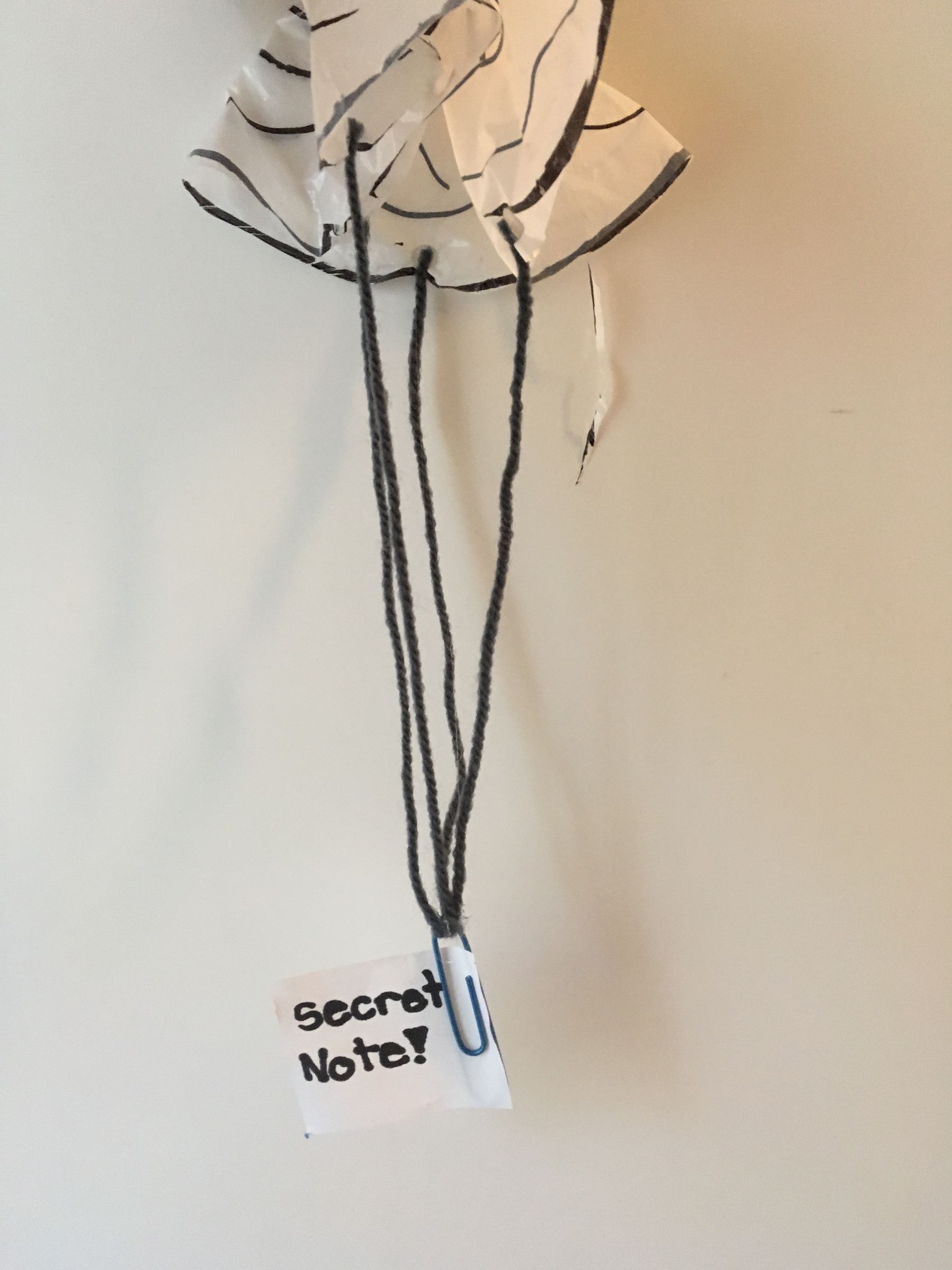 Secret Note Parachute : 6 Steps - Instructables