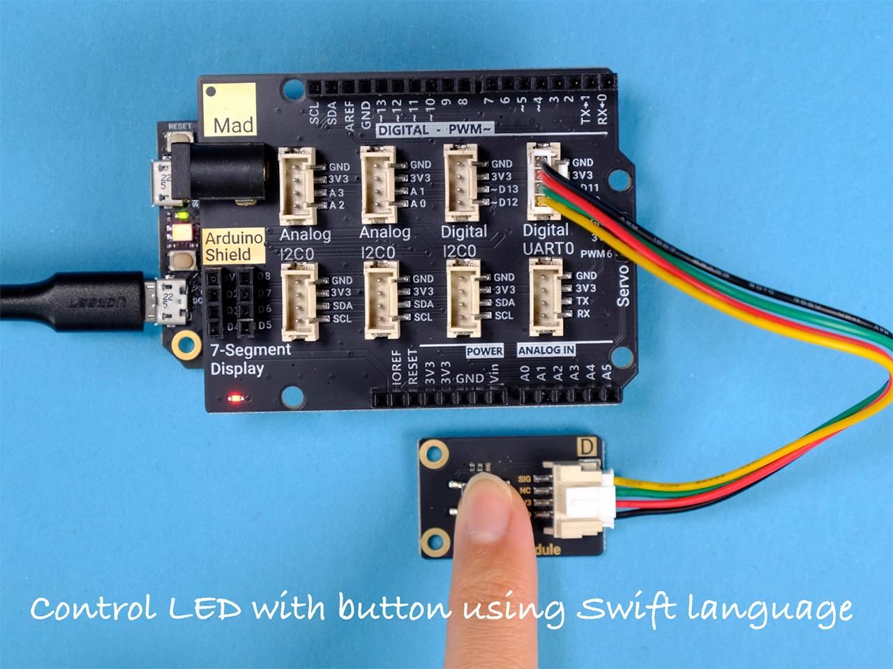 Control an LED With Button Using Swift Language : 6 Steps (with ...