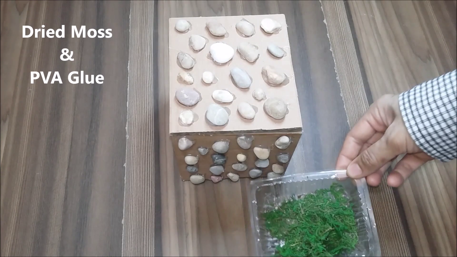 How to Make Flower Pot From Cardboard|Pebbles Cardboard Flower Pot|Easy ...