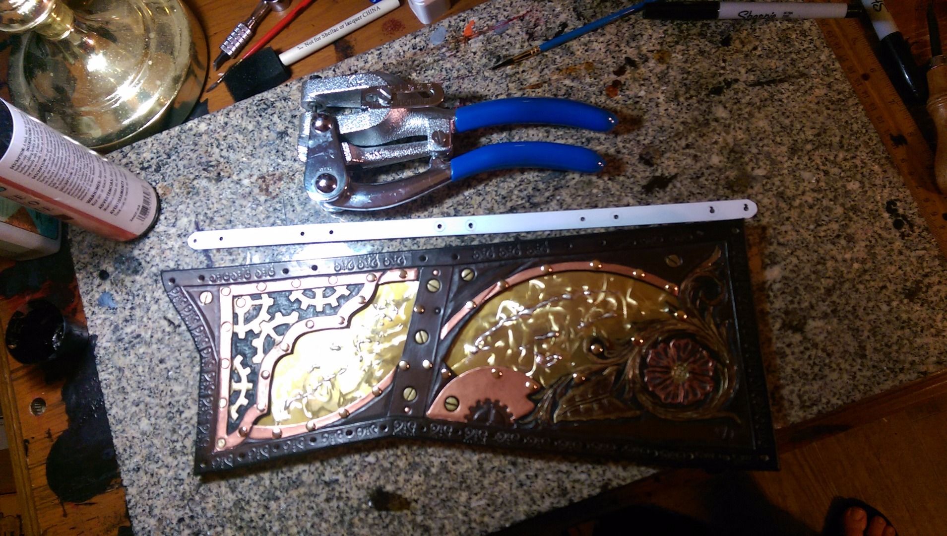 Handmade Steampunk Leather Corset With Brass Inlays and Custom Tooling ...