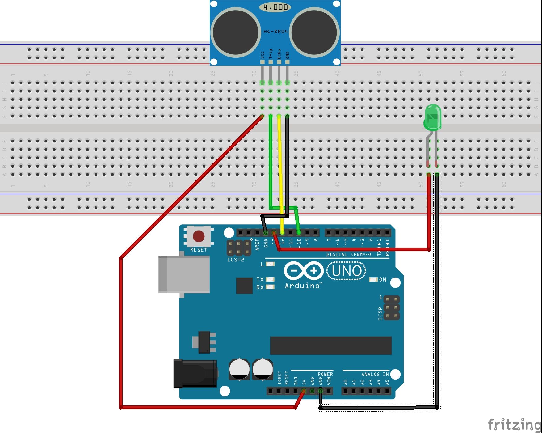 Measuring Distance Using the HCSR04 Ultrasonic Sensor and Arduino : 3 ...