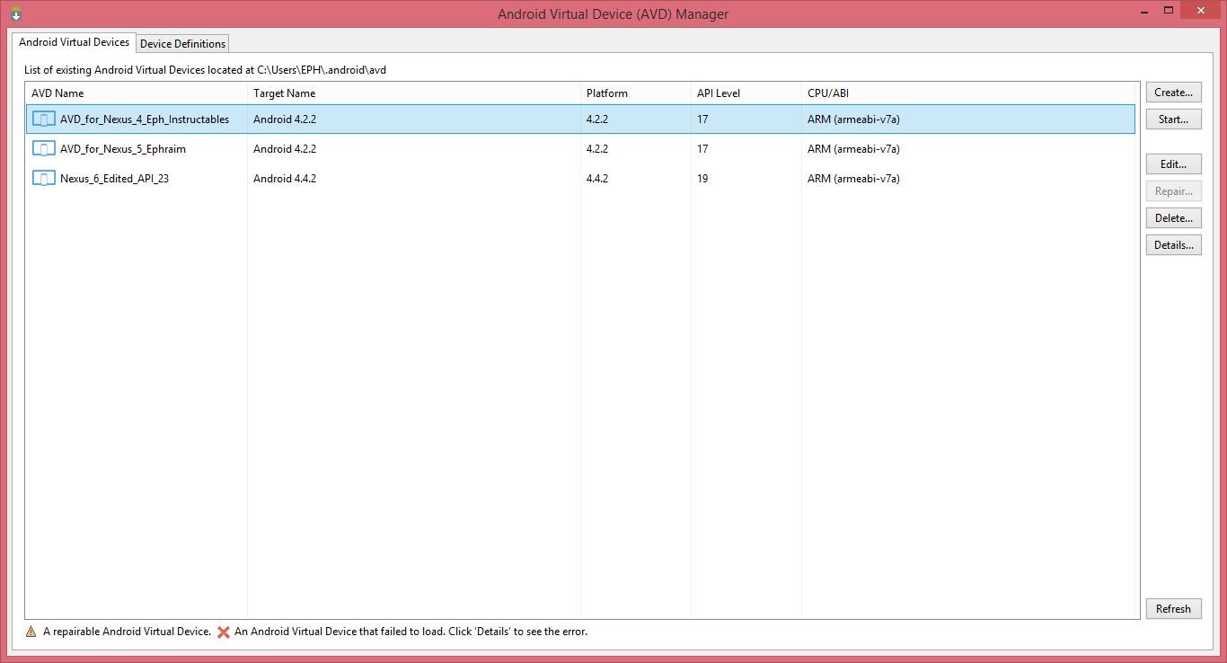 Part 2: Eclipse Mars 2 (Android Virtual Device Manager) : 6 Steps - Instructables
