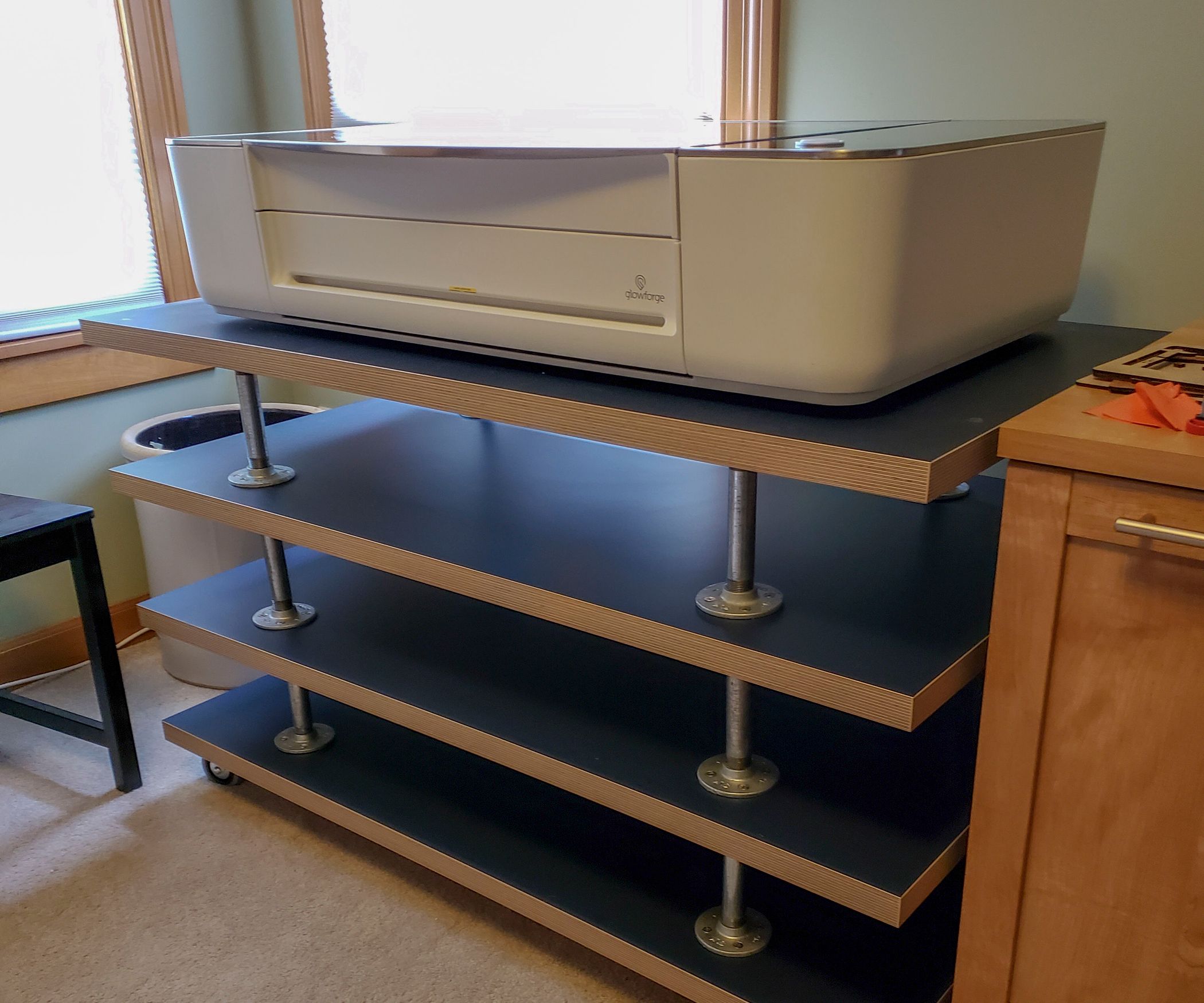 IKEA Tabletop Pipe Riser Multi-Level Glowforge Table : 4 Steps (with ...