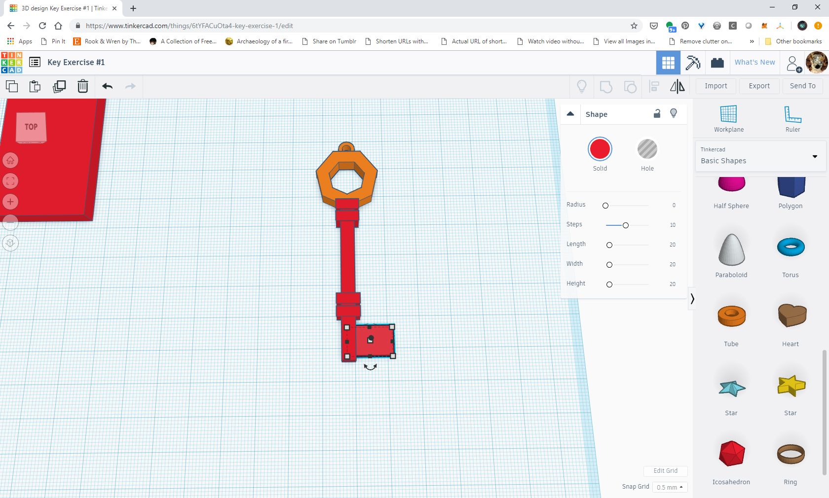 Creating a Key Pendant With Tinkercad : 14 Steps (with Pictures ...