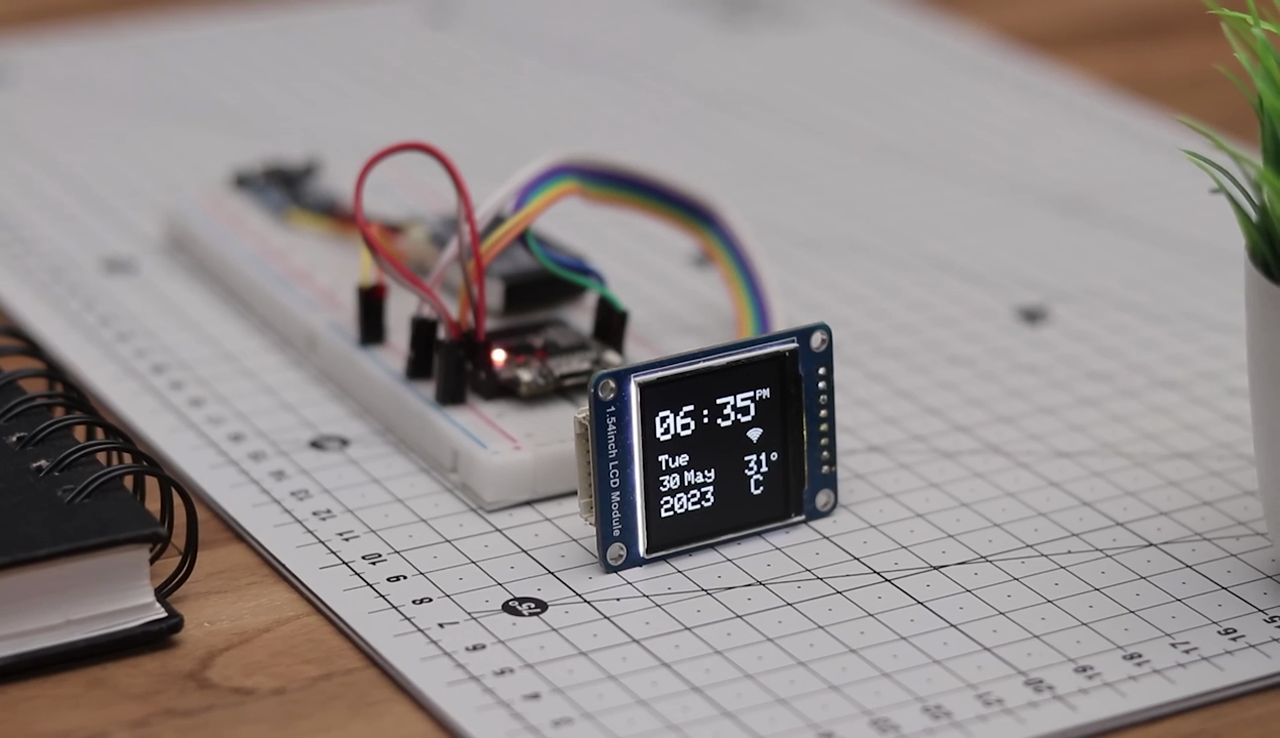 How to Make a Small Desk Clock With Weather Station : 8 Steps (with ...
