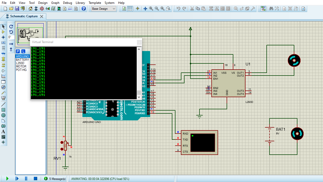 Project on Proteus for Controlling DC Motor With Potentiometer ...