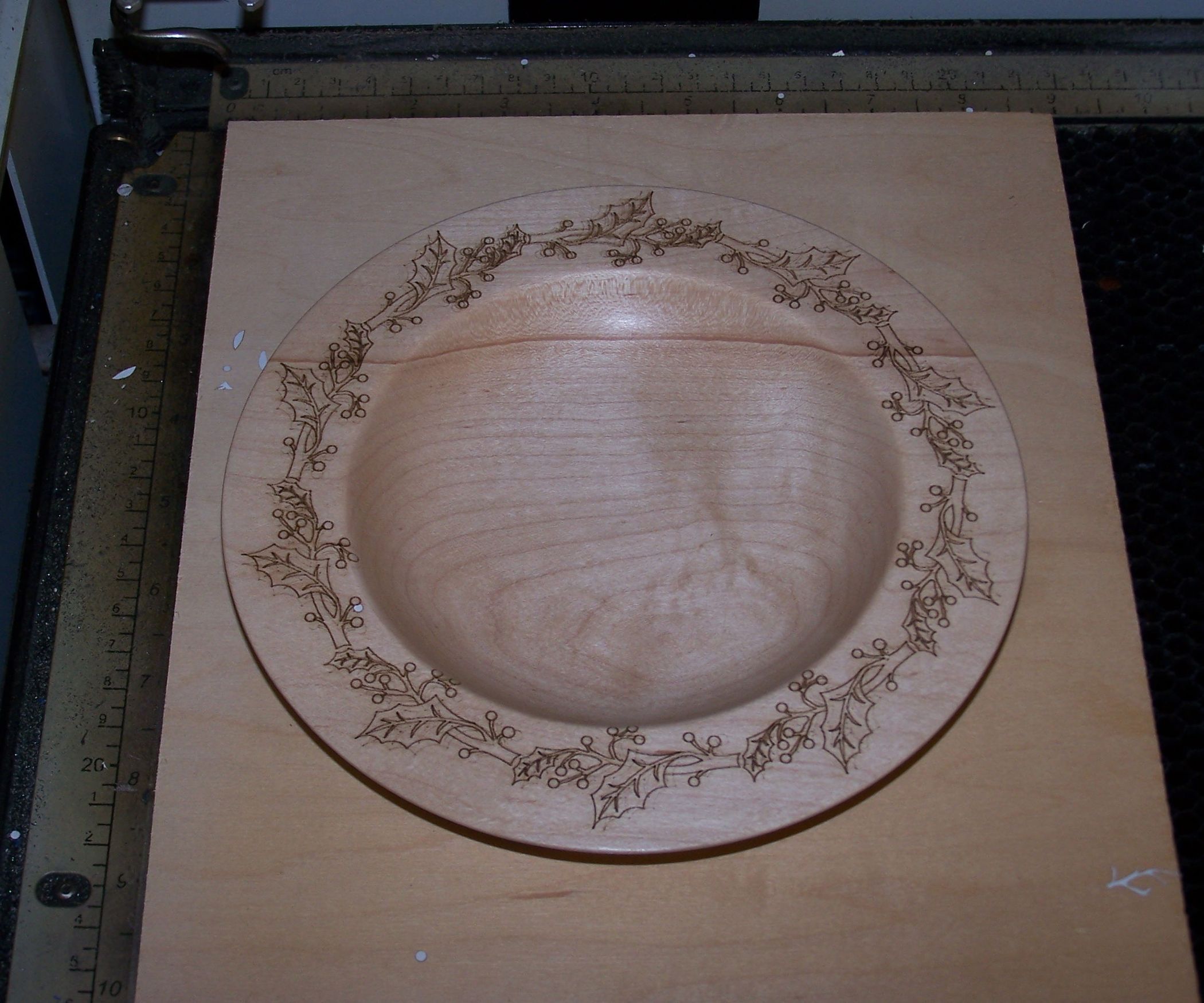 Laser Engrave a Pattern on the Rim of a Turned Wood Bowl : 8 Steps ...