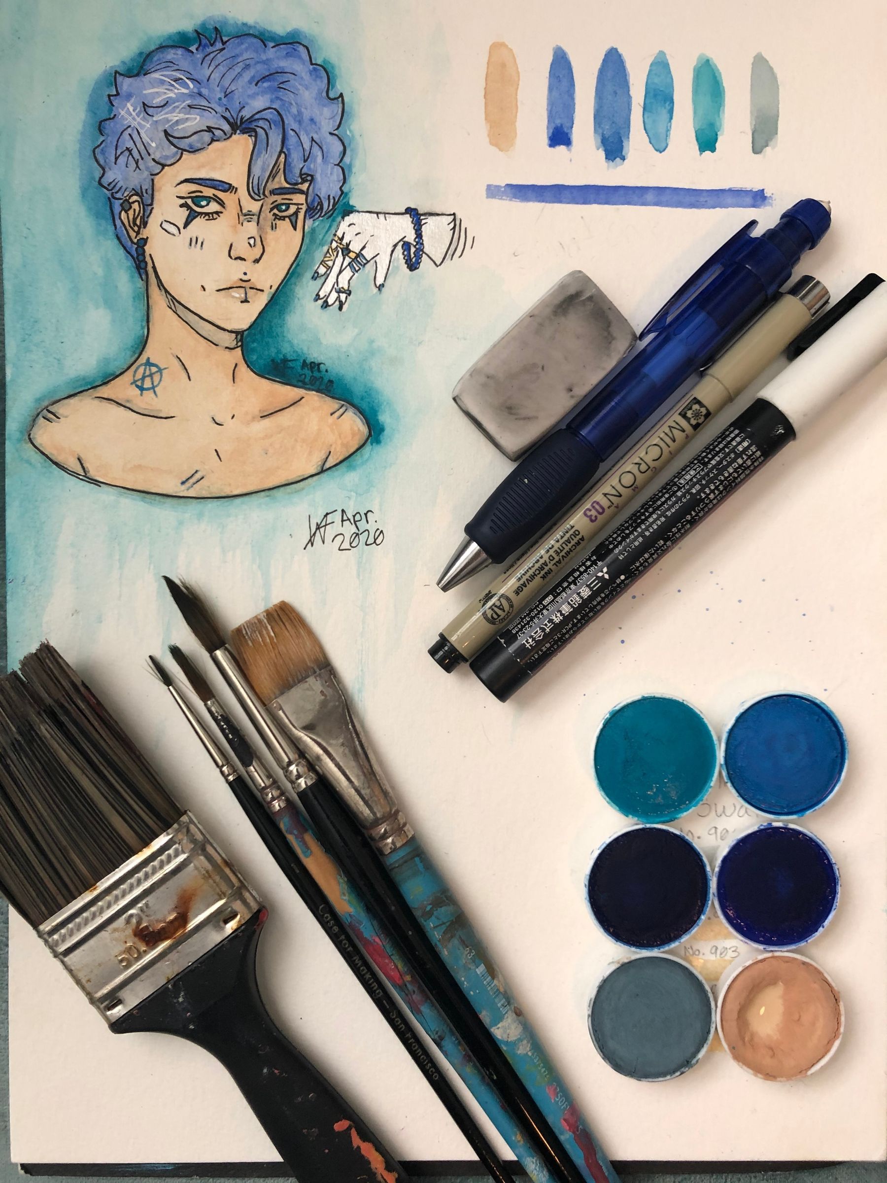 Painting a Watercolor Using One Dominant Color : 9 Steps - Instructables