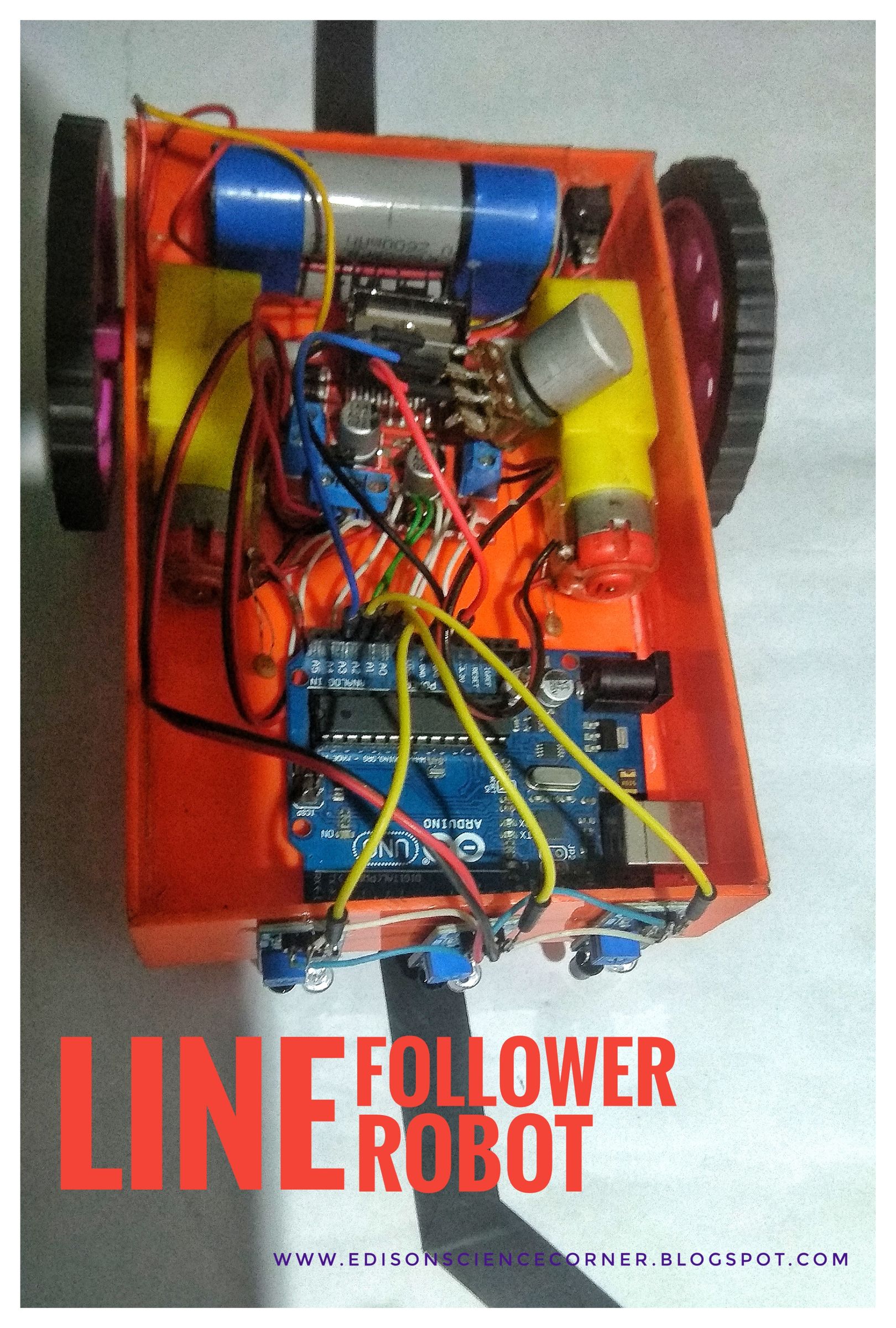 HOW TO MAKE a Arduino LINE FOLLOWER ROBOT ( ADJUSTABLE SPEED) : 5 Steps ...