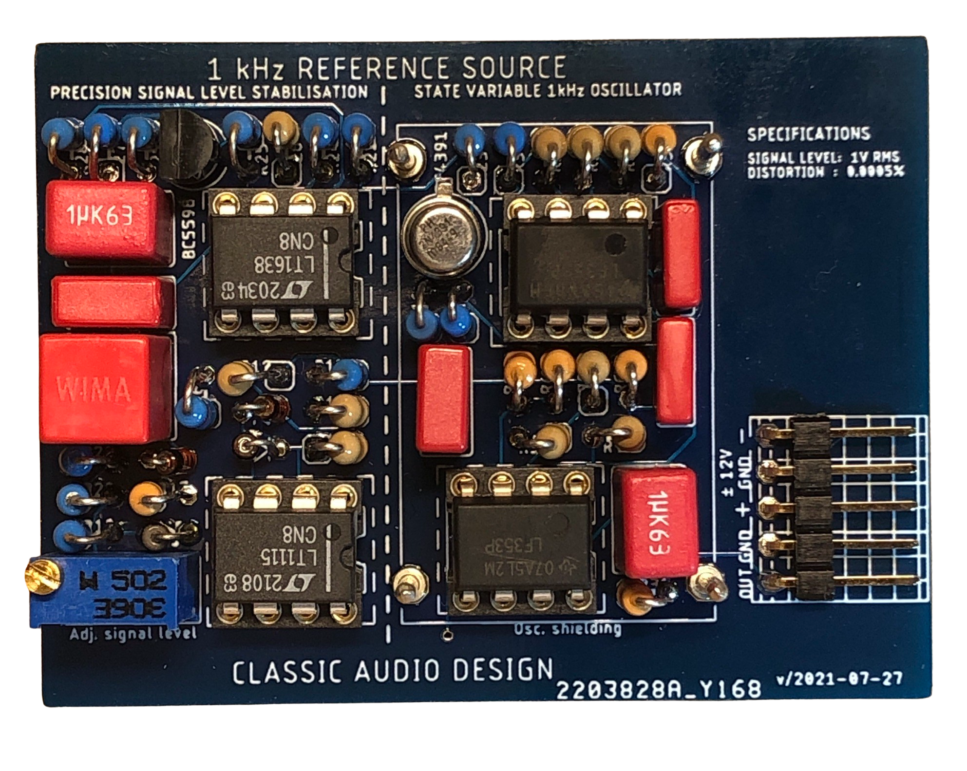 1kHz Ultra Low Distortion Oscillator Module for Arduino Projects : 4 ...
