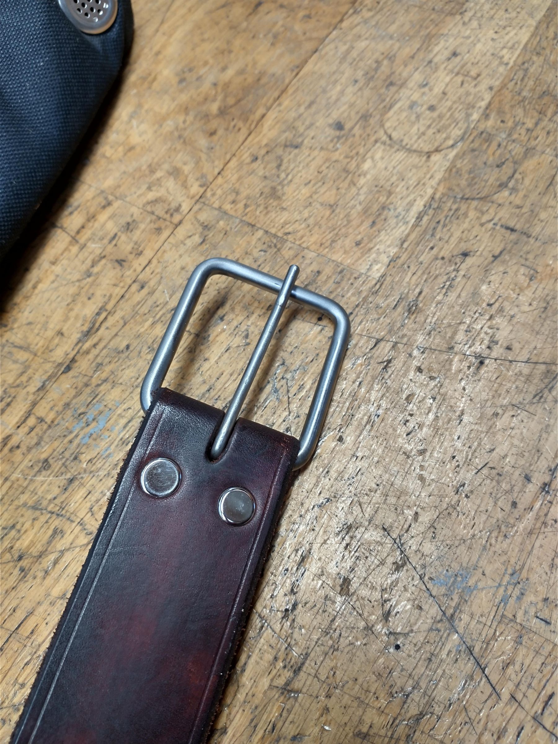 Leather Belt With Diy Titanium Buckle : 6 Steps (with Pictures ...