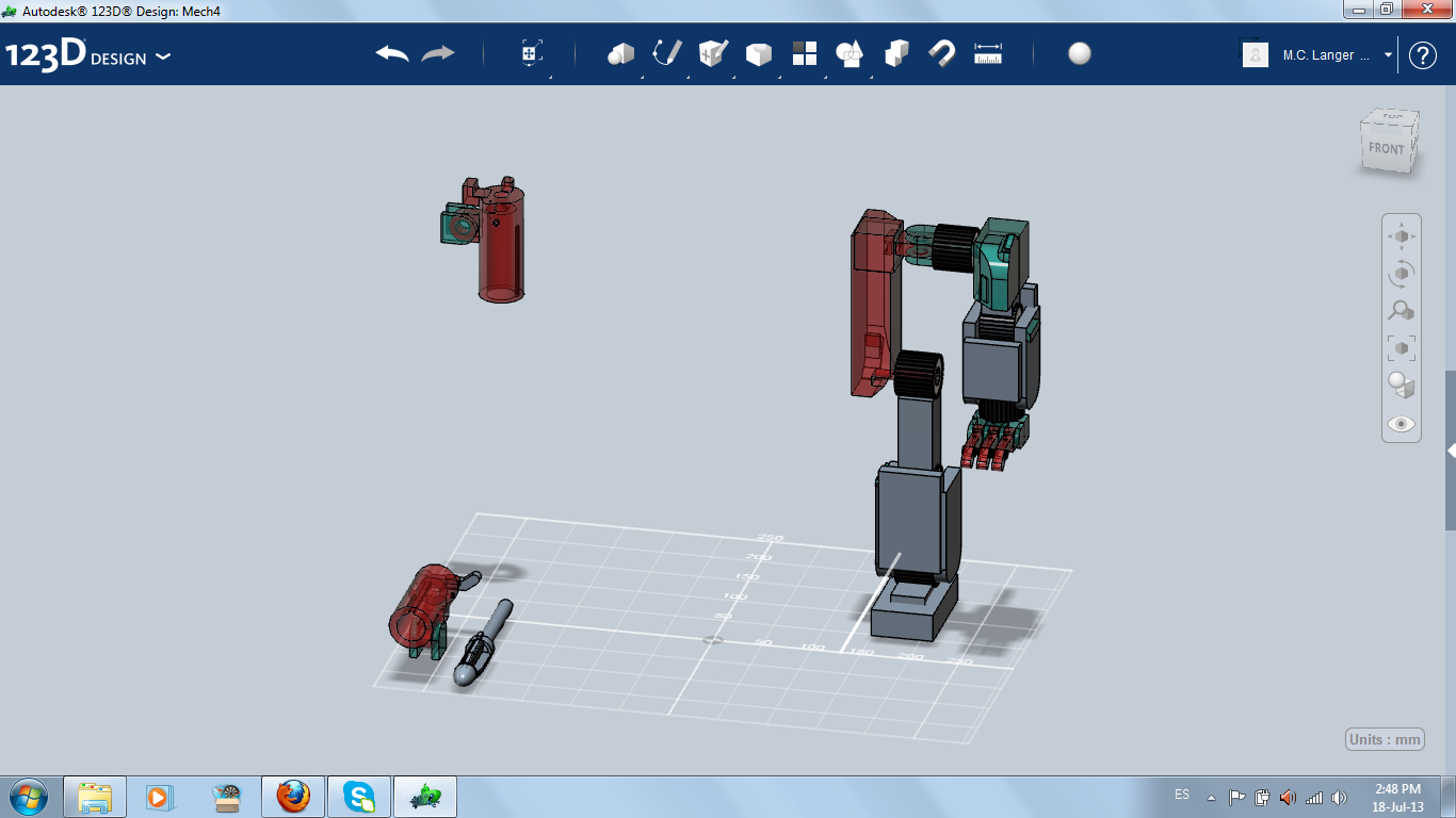 123D Design Fully Articulated Battle Robot Action Figure : 14 Steps ...