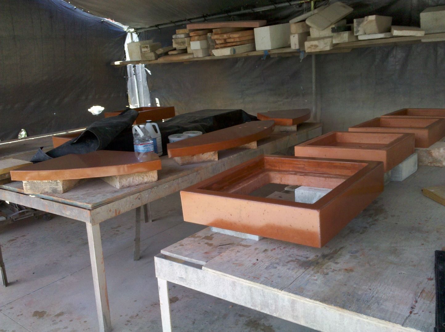 Architectural Cast Concrete: Wall Caps, Column Caps, and Fireplace ...