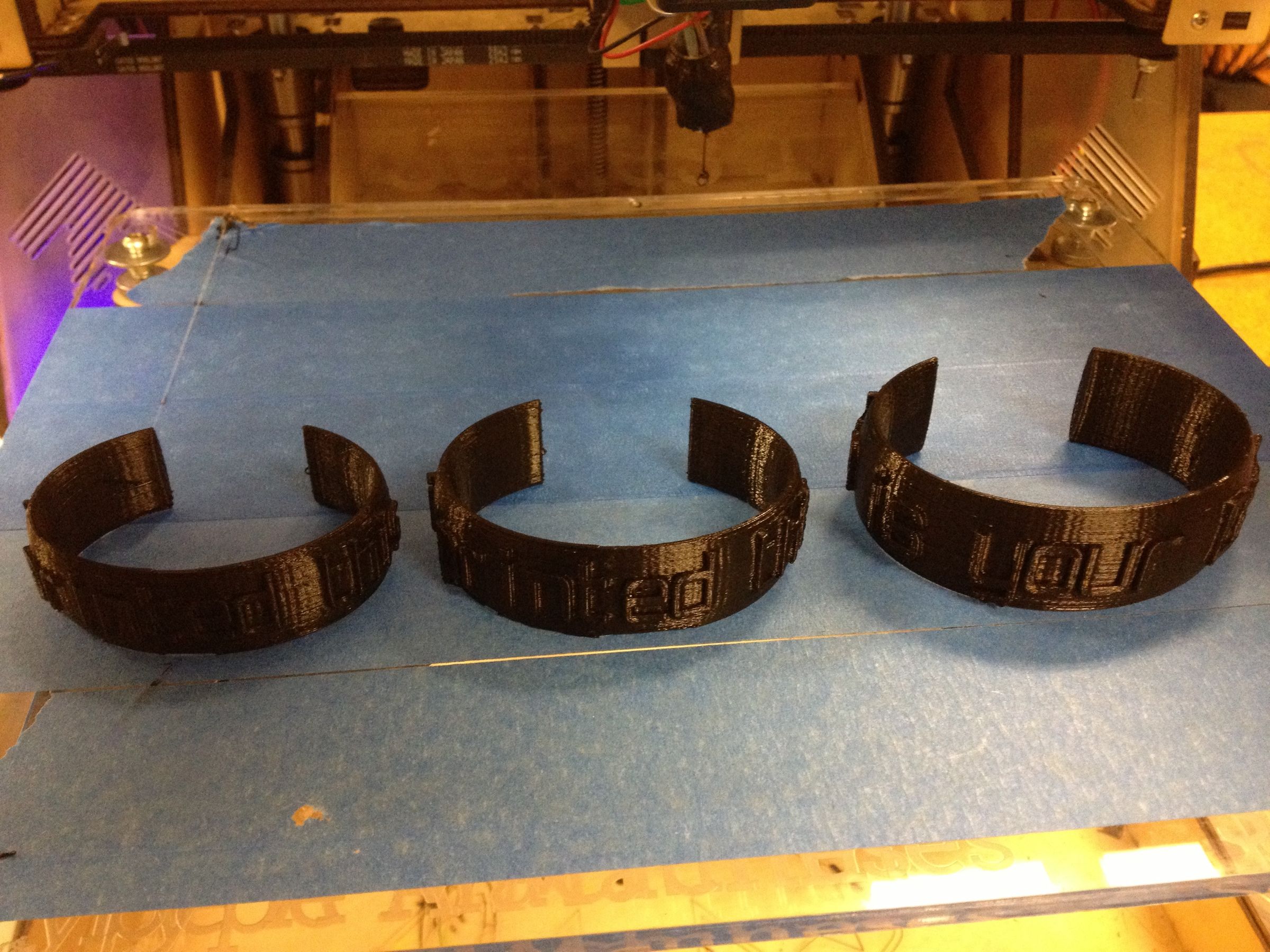 3D Printed Bracelets "I Printed This" With Raised Lettering : 6 Steps ...