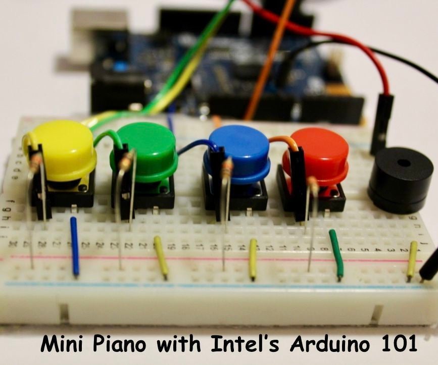 Mini Piano With Arduino 101 : 6 Steps (with Pictures) - Instructables
