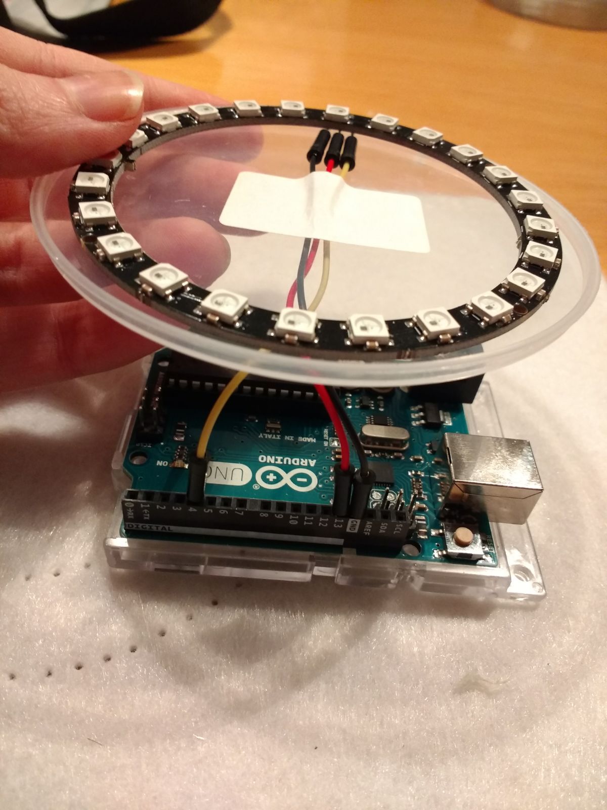 Arduino - Rotating Led on Movement - Wearable Item (inspired by Chronal Accelerator Tracer ...