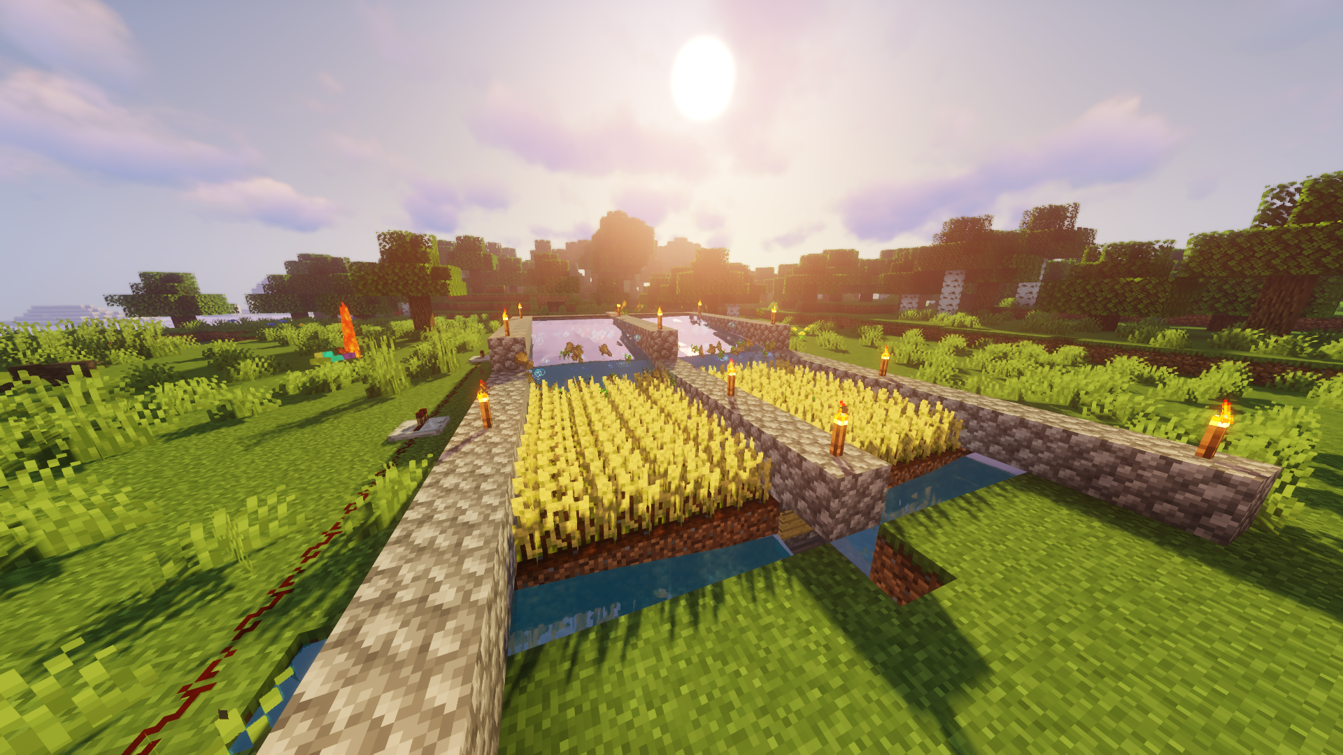 Minecraft Wheat Farm Design