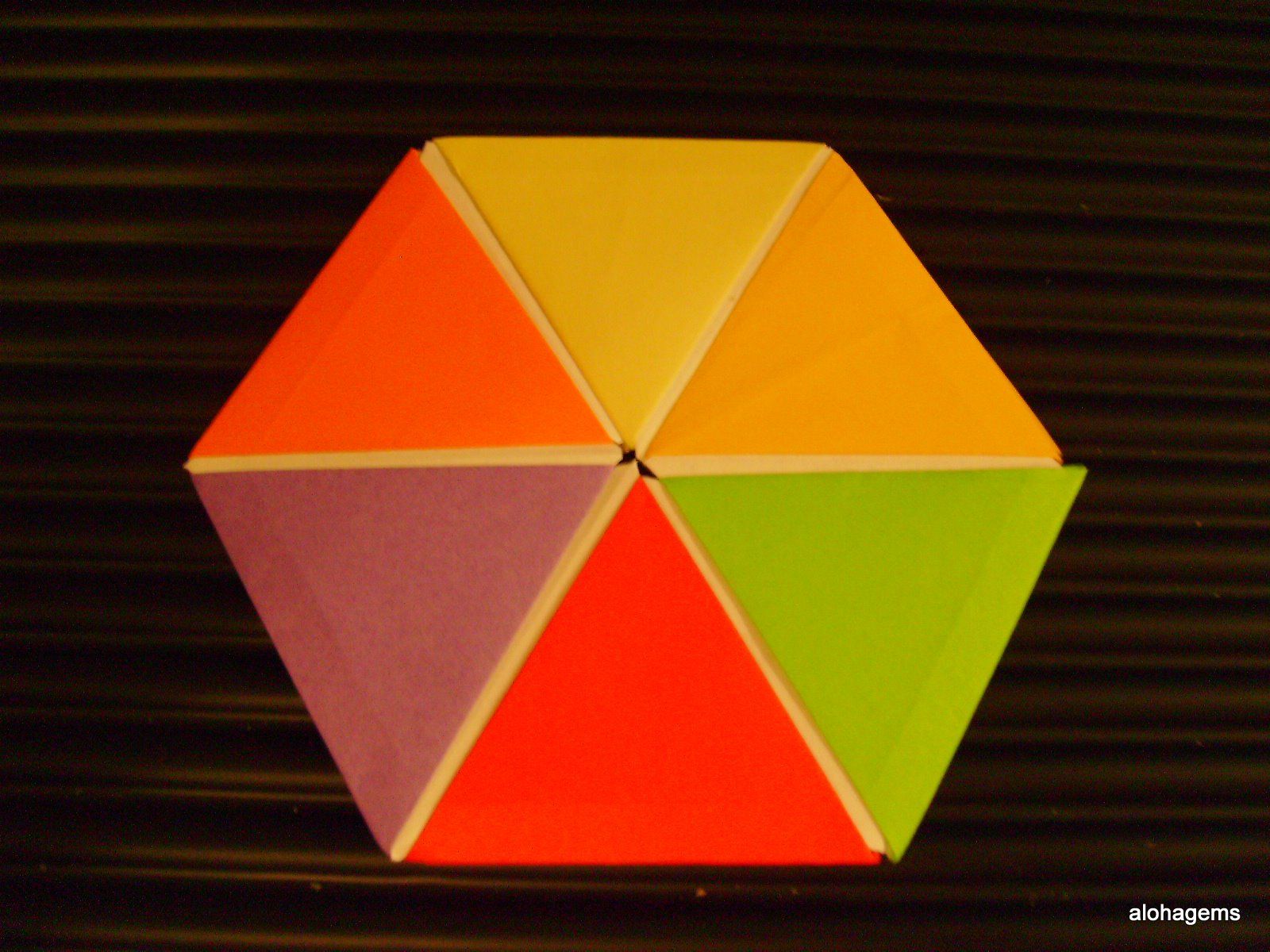 Origami of Regular Hexagon From Equilateral Triangles : 6 Steps (with ...