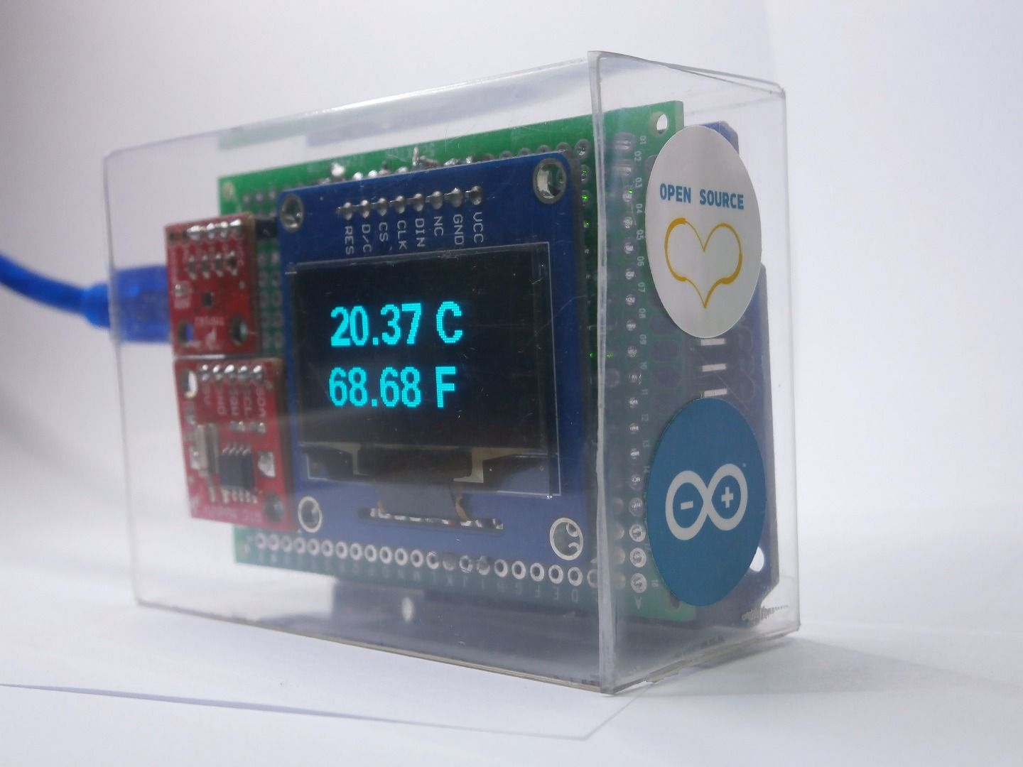 ThermoClock: an OpenSource Arduino UNO OLED Clock That Also Measures Temperature : 5 Steps (with ...
