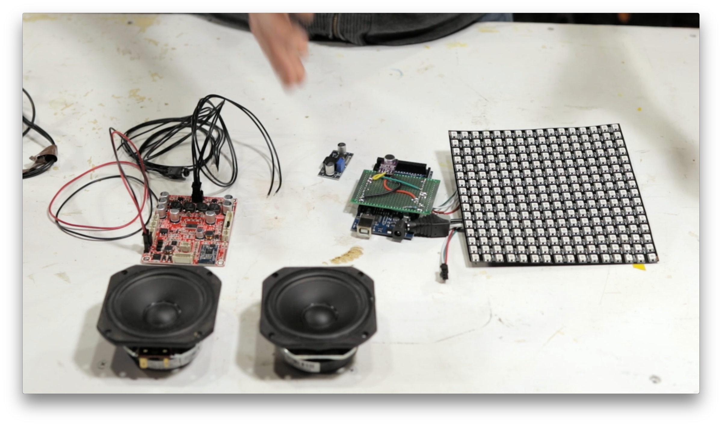 Bluetooth Speaker W/ Music-Reactive LED Matrix : 12 Steps (with ...