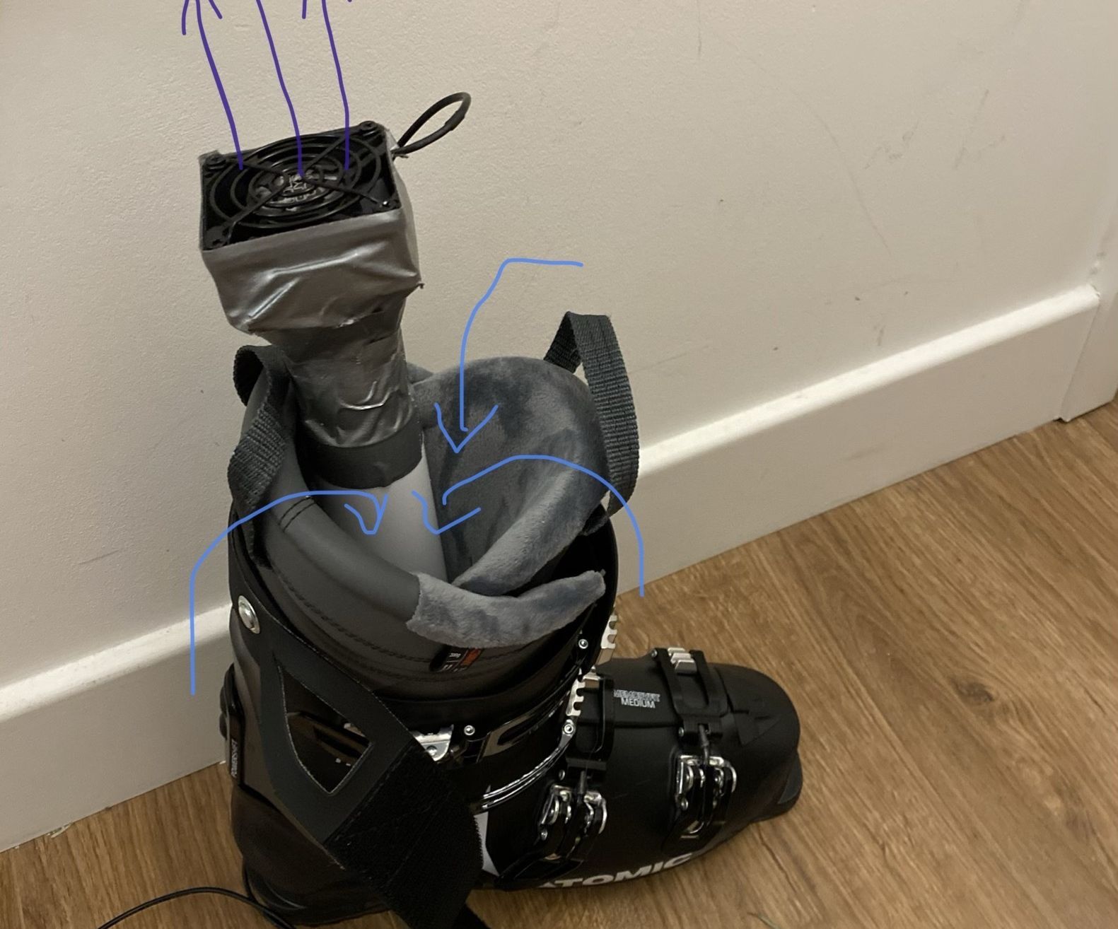 Portable Ski Boot Dryer (battery/mains) : 4 Steps - Instructables