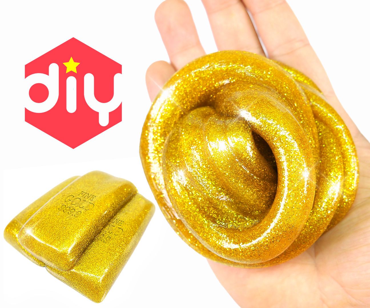 DIY How to Make Fine Gold Slime !! Glitter Slime - Instructables
