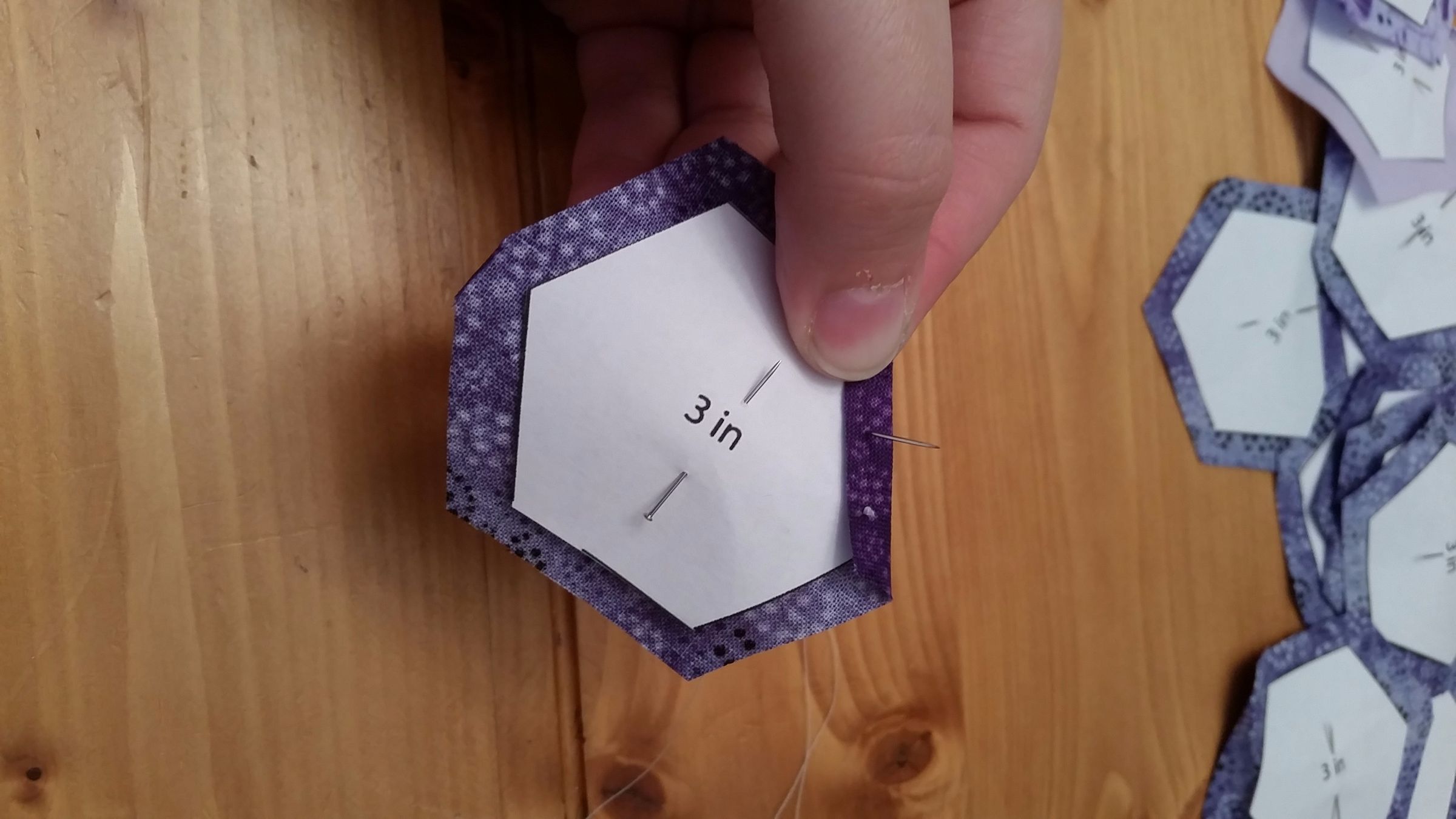 Hexagon English Paper Hand Piecing : 8 Steps (with Pictures ...
