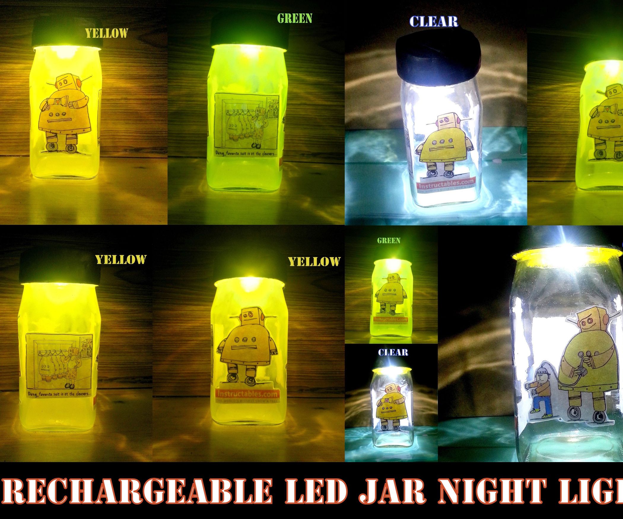 Rechargeable LED Jar Night Light : 5 Steps - Instructables