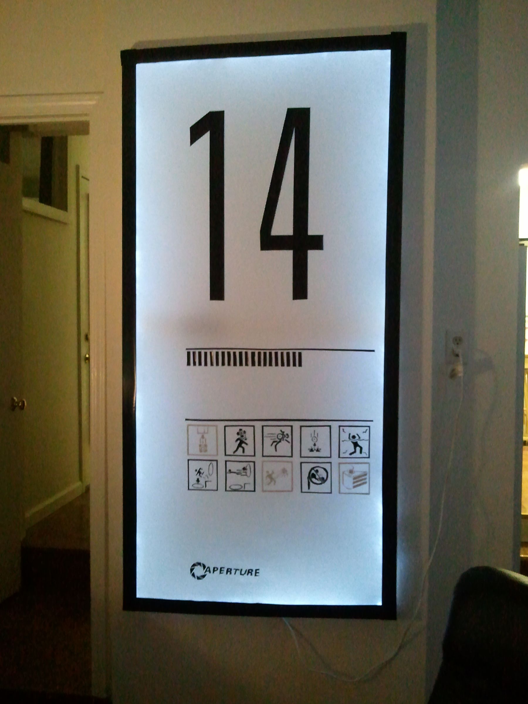 Portal Level Sign Wall Hanging/Lamp : 6 Steps (with Pictures ...