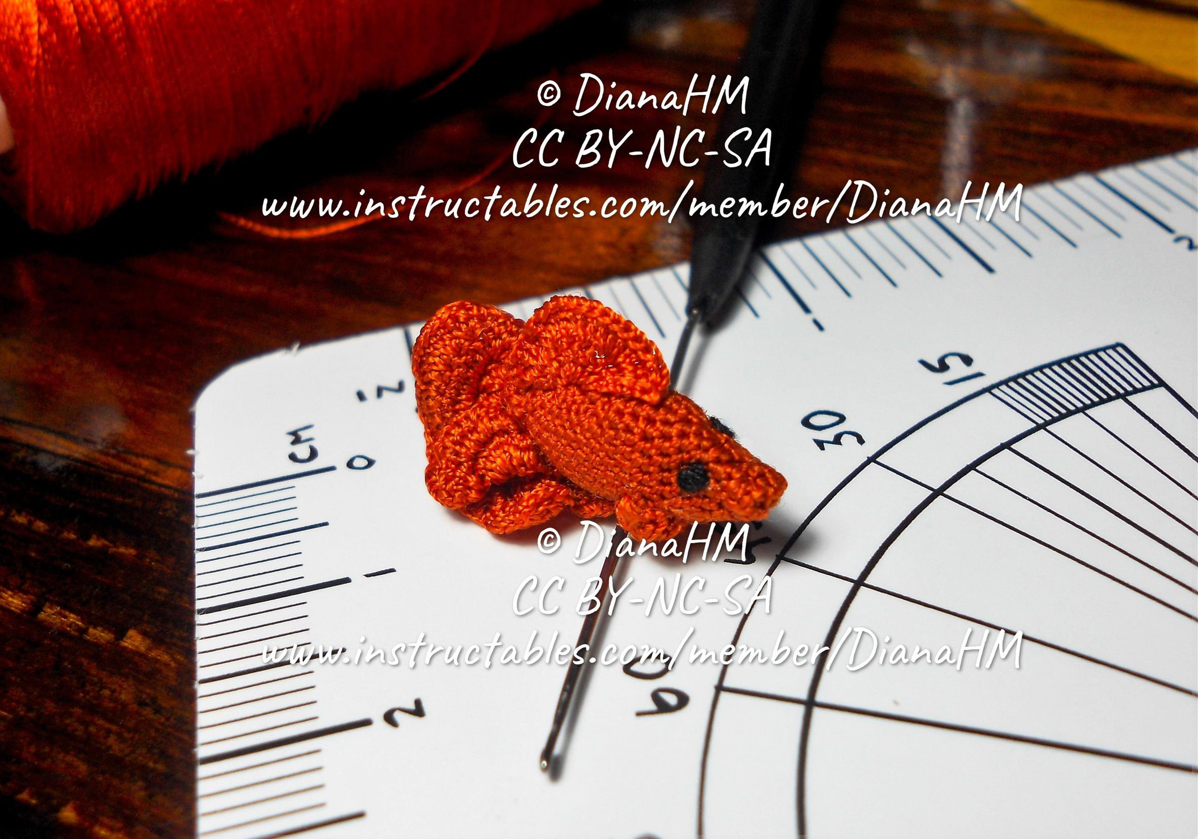 HOW TO MAKE a VERY THIN HOOK AND CROCHET a TINY BETTA FISH : 10 Steps ...