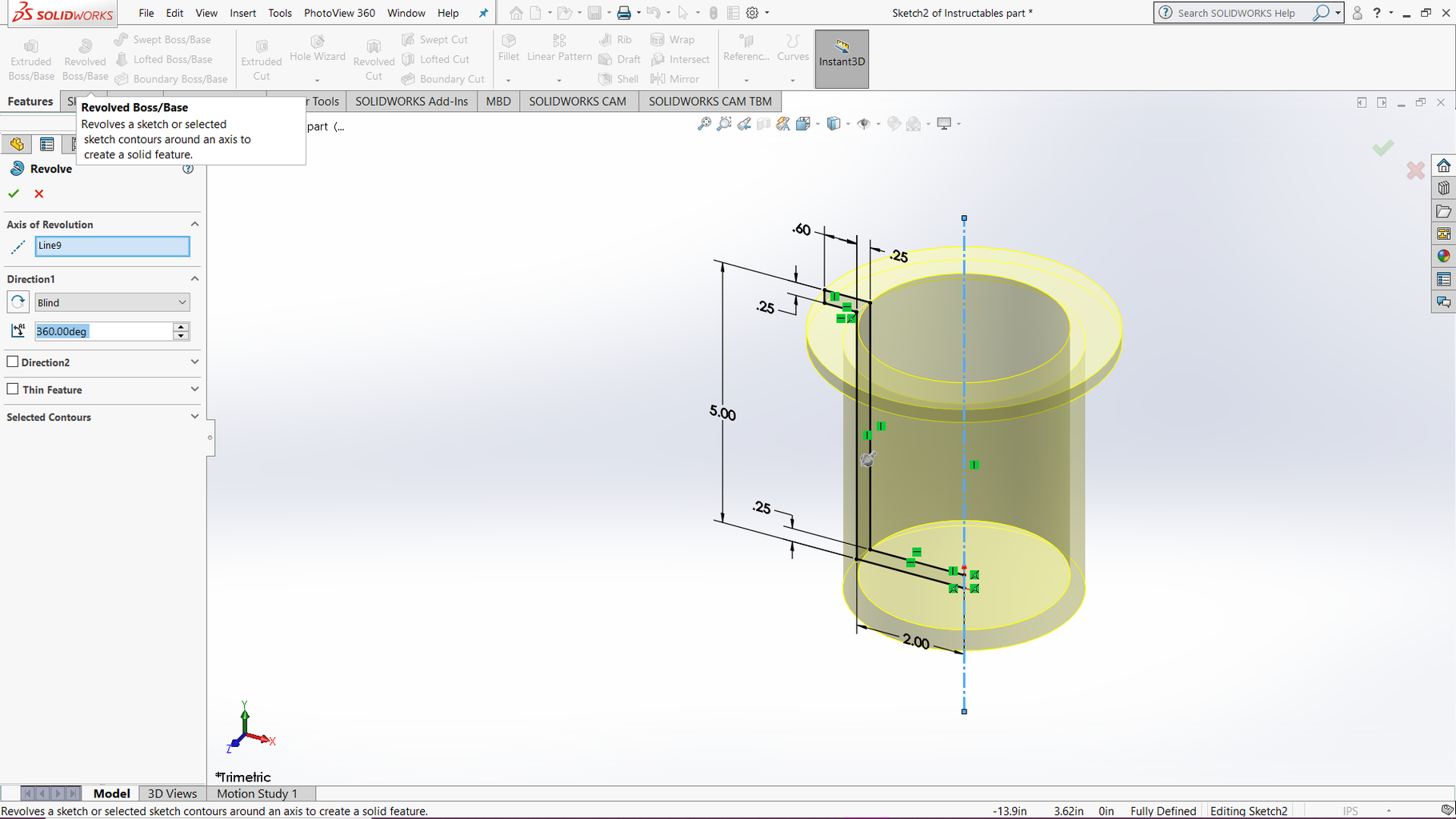 Differentiating Between The Sweep And Loft Commands On Solidworks 2020 3 Steps Instructables
