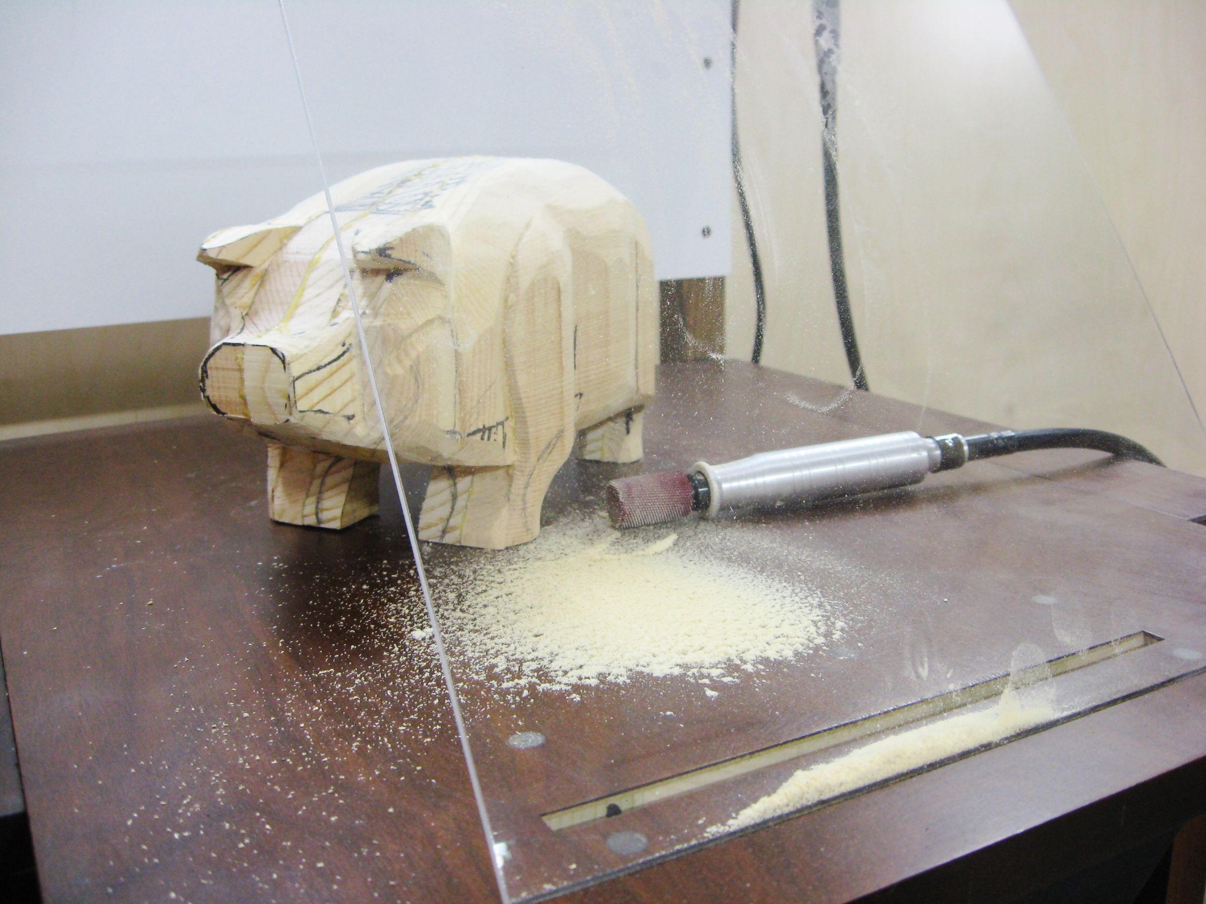 Wood Carving Station From Old Sewing Table : 14 Steps (with Pictures ...