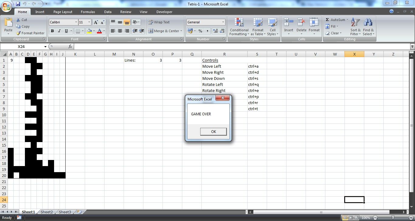 Tetris on Excel : 4 Steps - Instructables