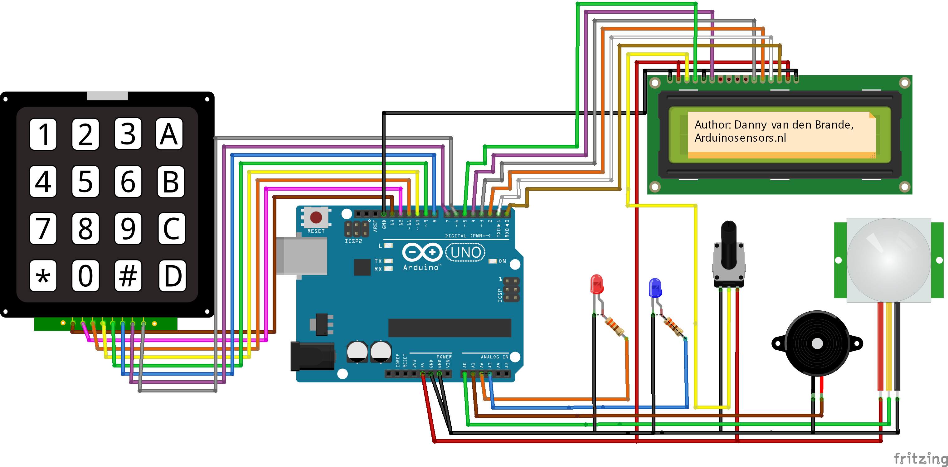 Arduino - PIR MOTION ALARM & Keypad DSN FIR800 RCW 0506 - Instructables