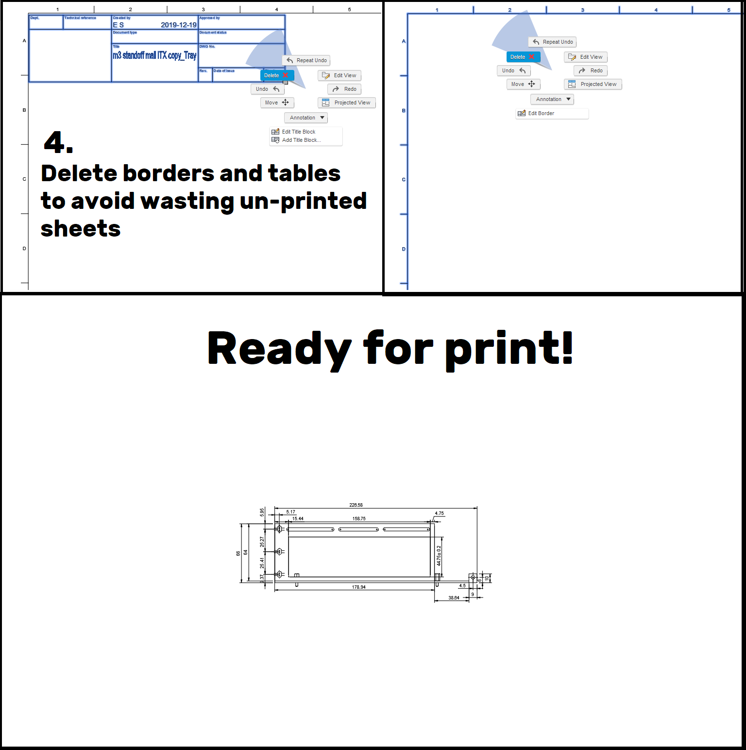 Print 1:1 Scale Drawing on Multiple A4 Sheets (using Fusion360) : 7 ...